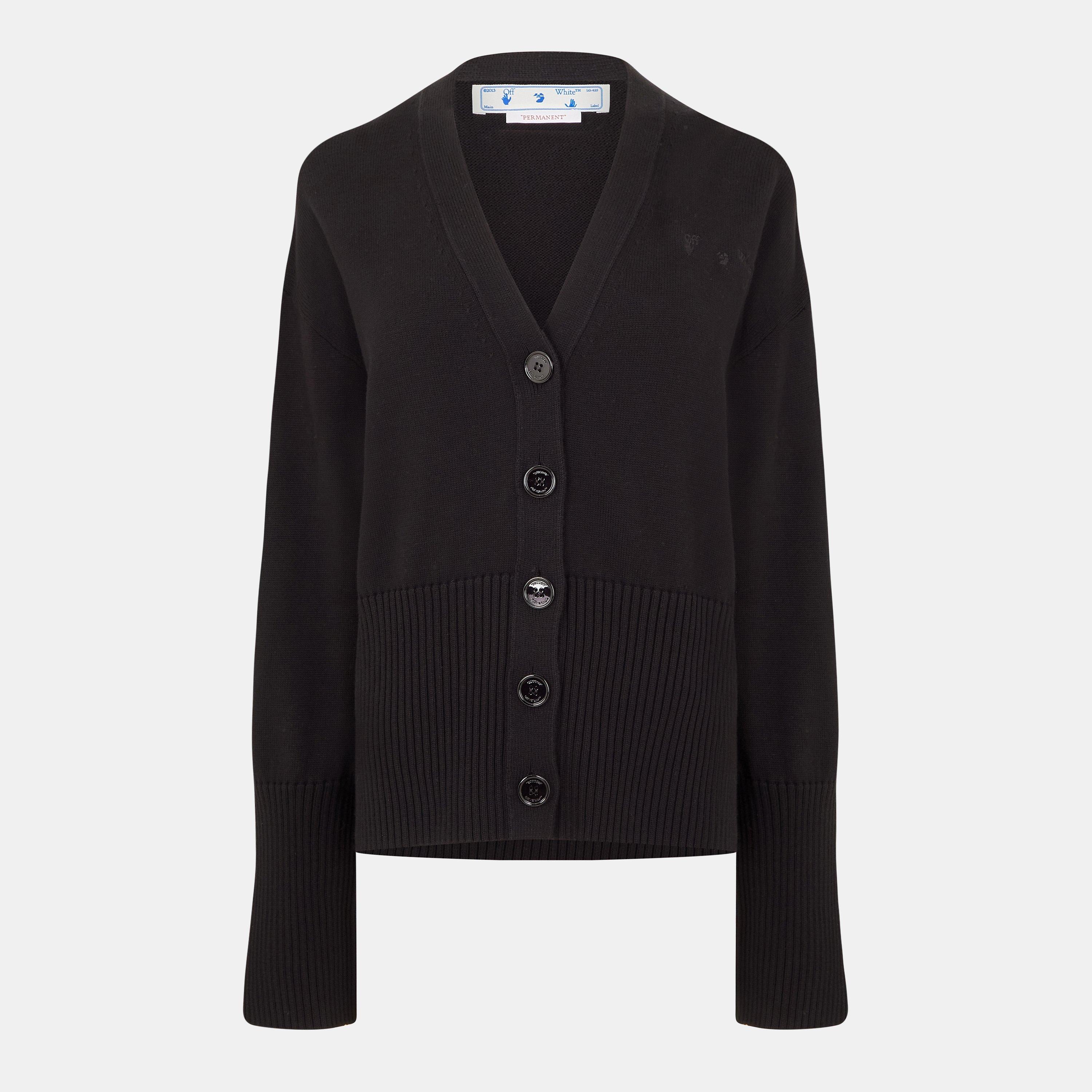 Off White Women's Diagonal Stripe Knit Oversized Cardigan | Flannels