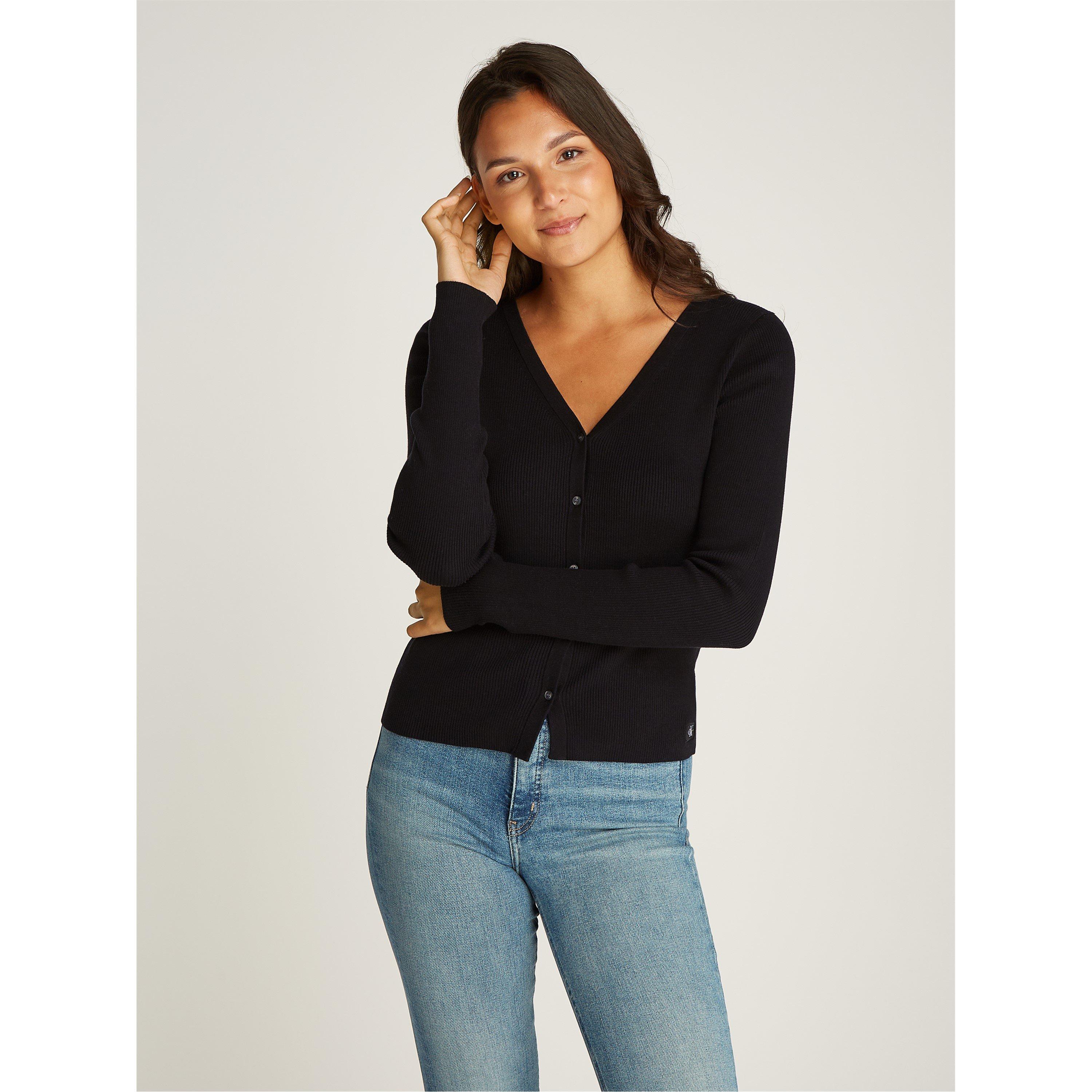 Calvin Klein Jeans | WOVEN LABEL SWEATER CARDIGAN | Cardigans | USC