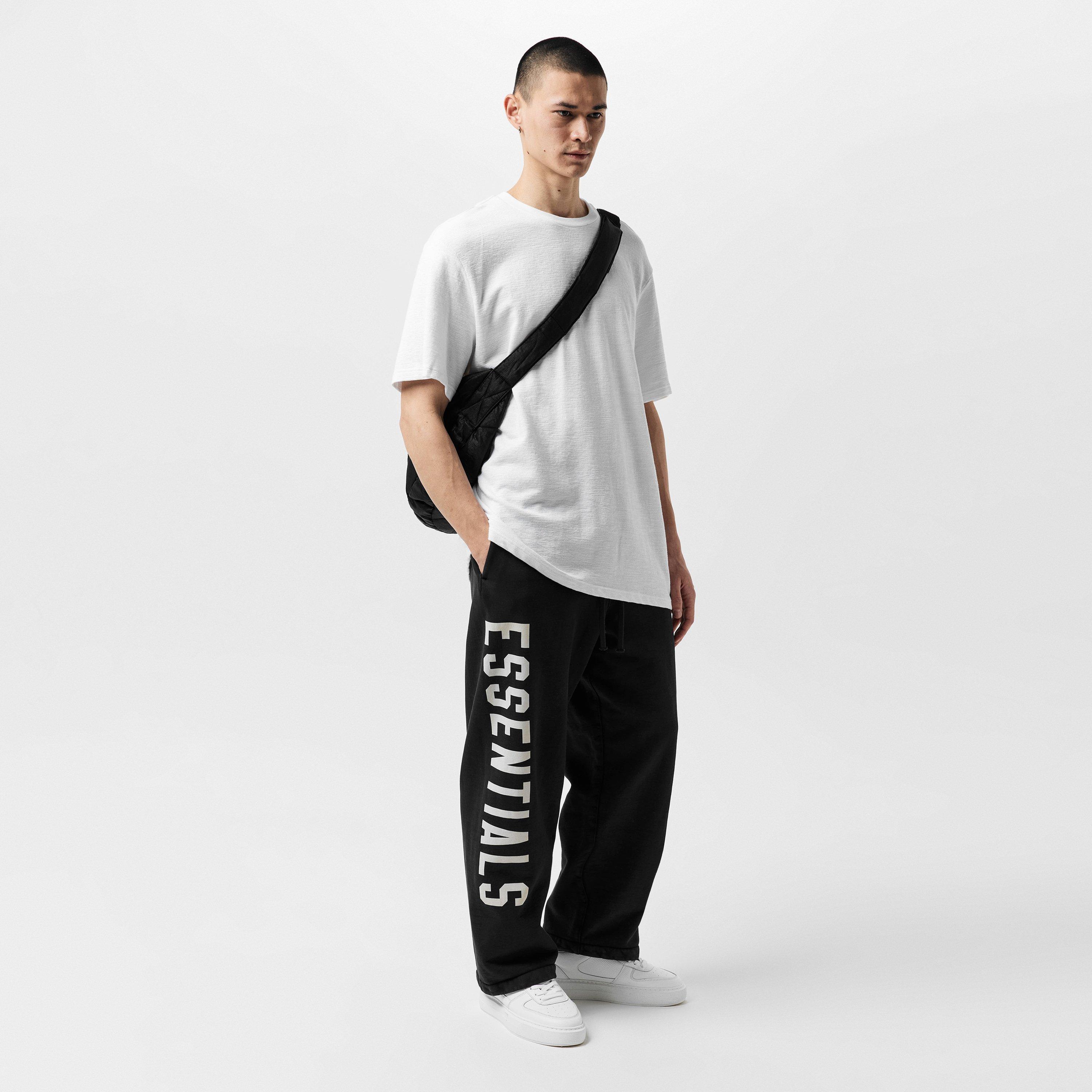 Fear Of God Essentials | Logo Straight Leg Jogging Bottoms | Open Hem ...