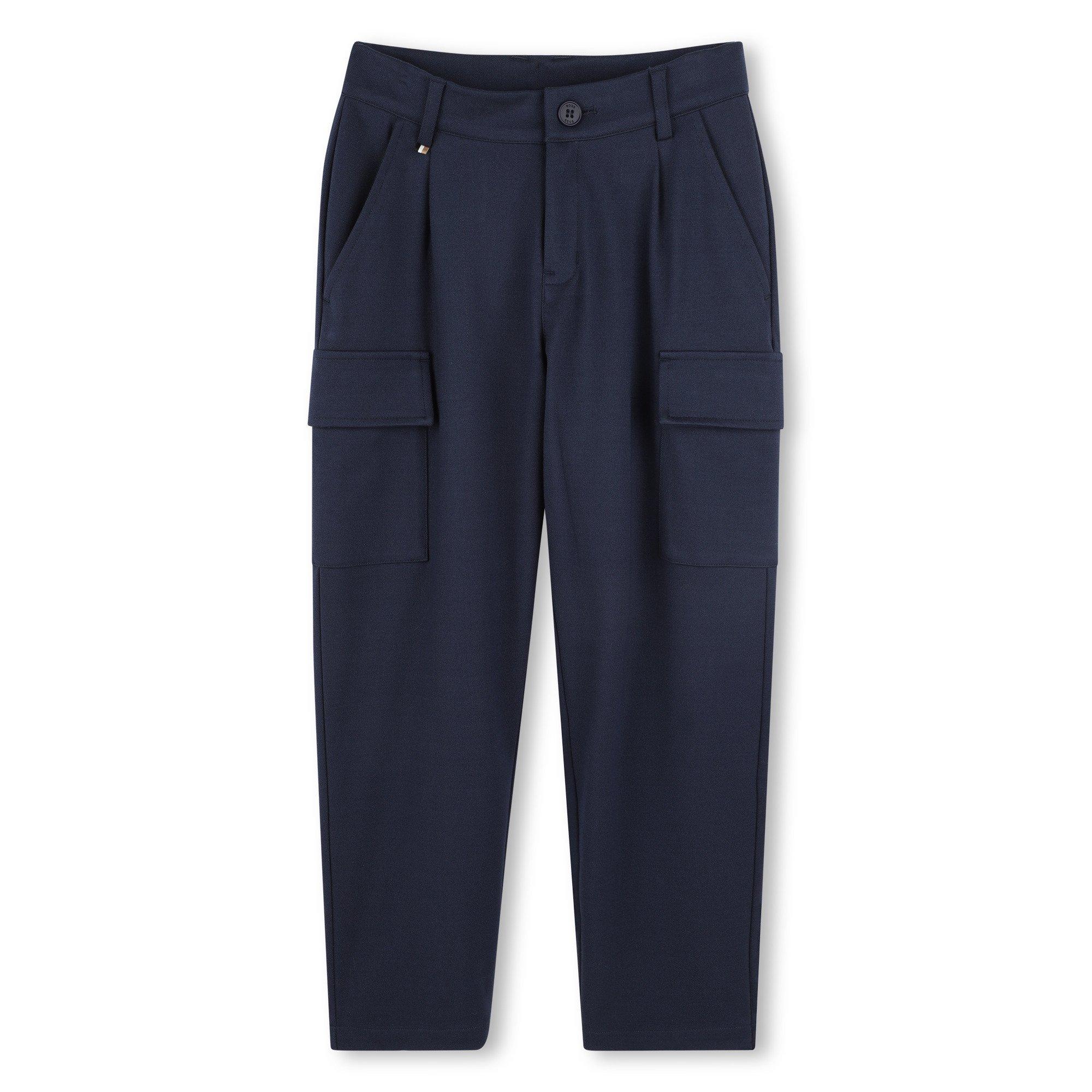 Boss | Kids' Straight Leg Zip Pocket Relaxed Fit Cargo Trousers | Cargo ...