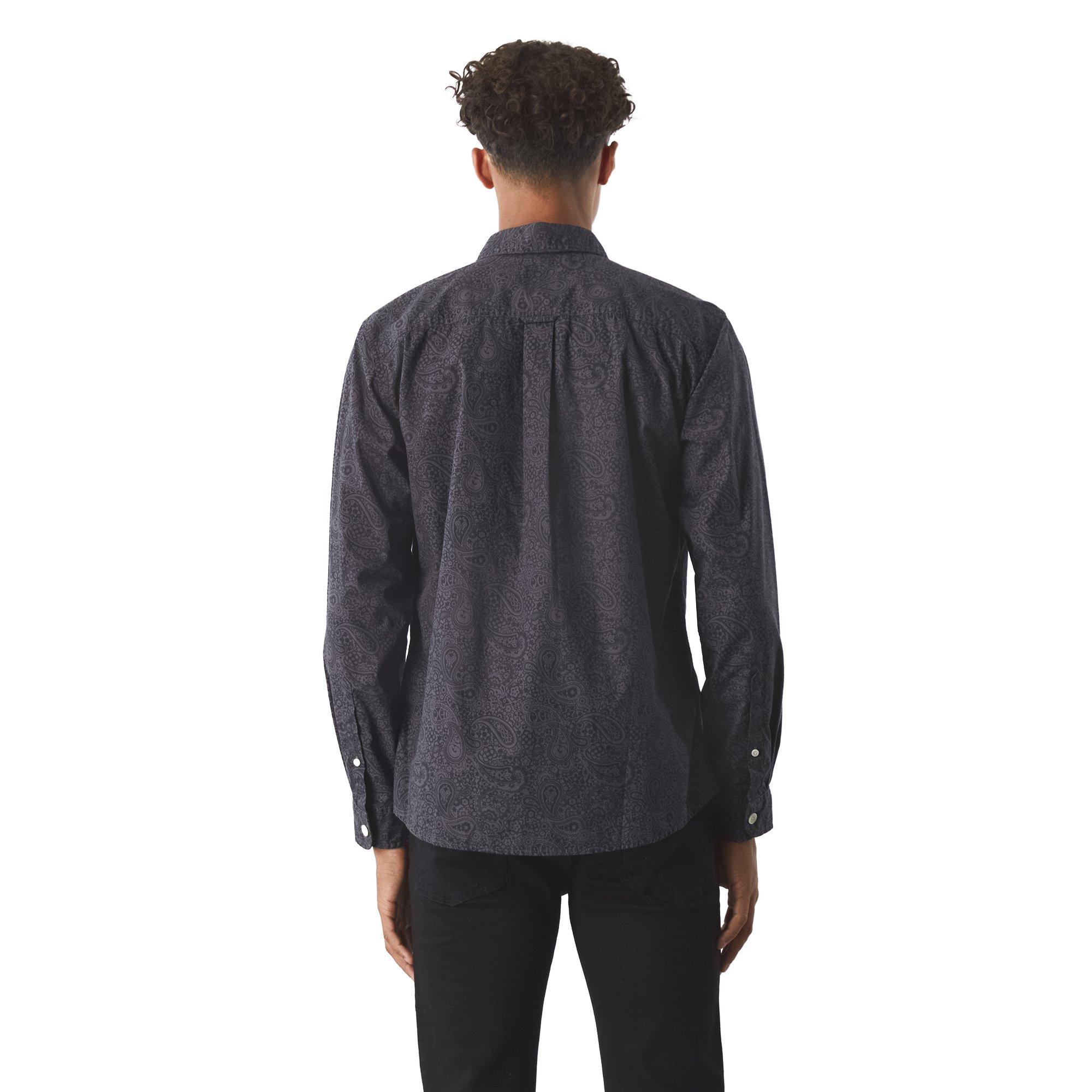 Pretty Green | PG Tonal Paisley Shirt | Patterned Shirt - Long Sleeve | USC