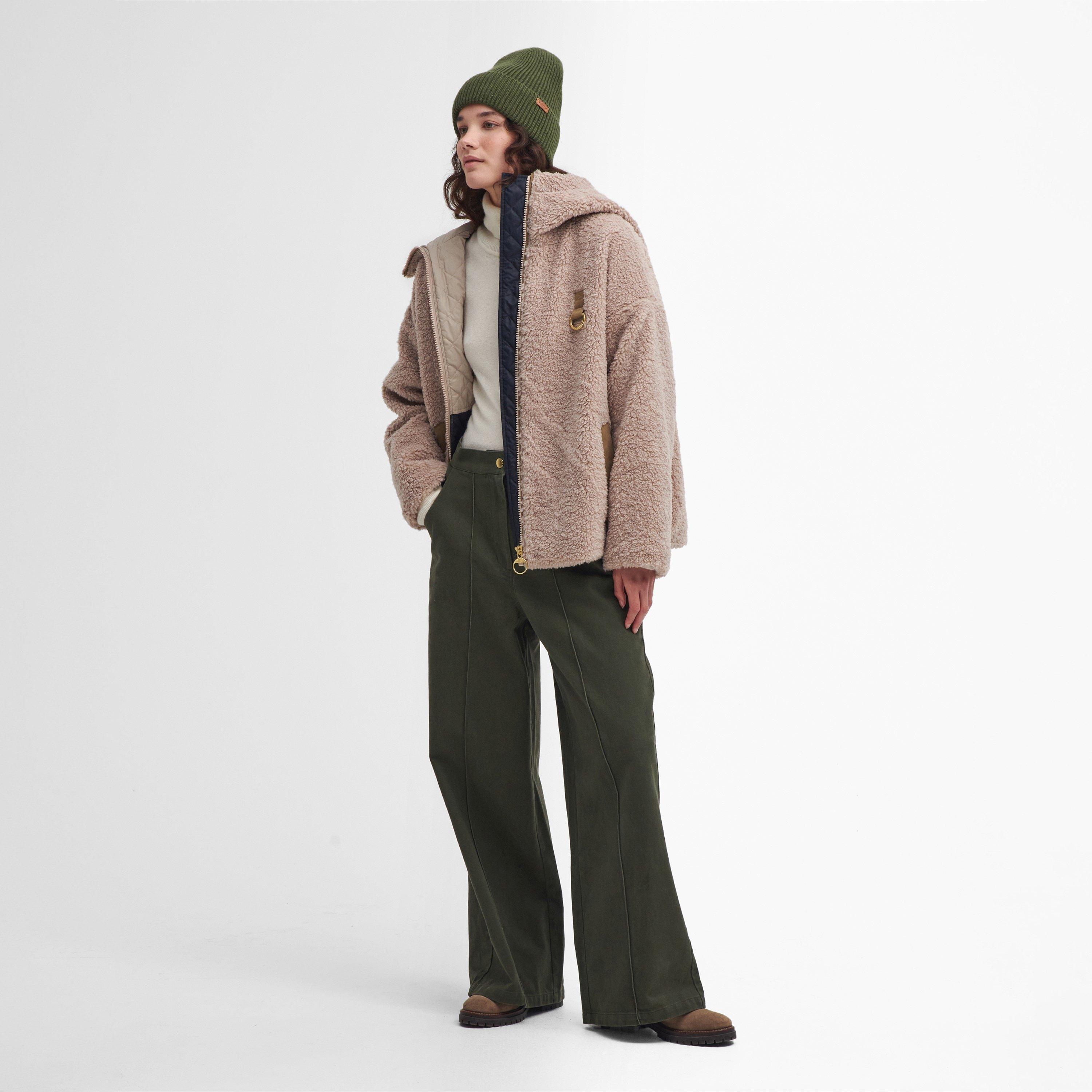Barbour Women's Amber Hooded Long Sleeve Full Zip Teddy Coat | Sports ...