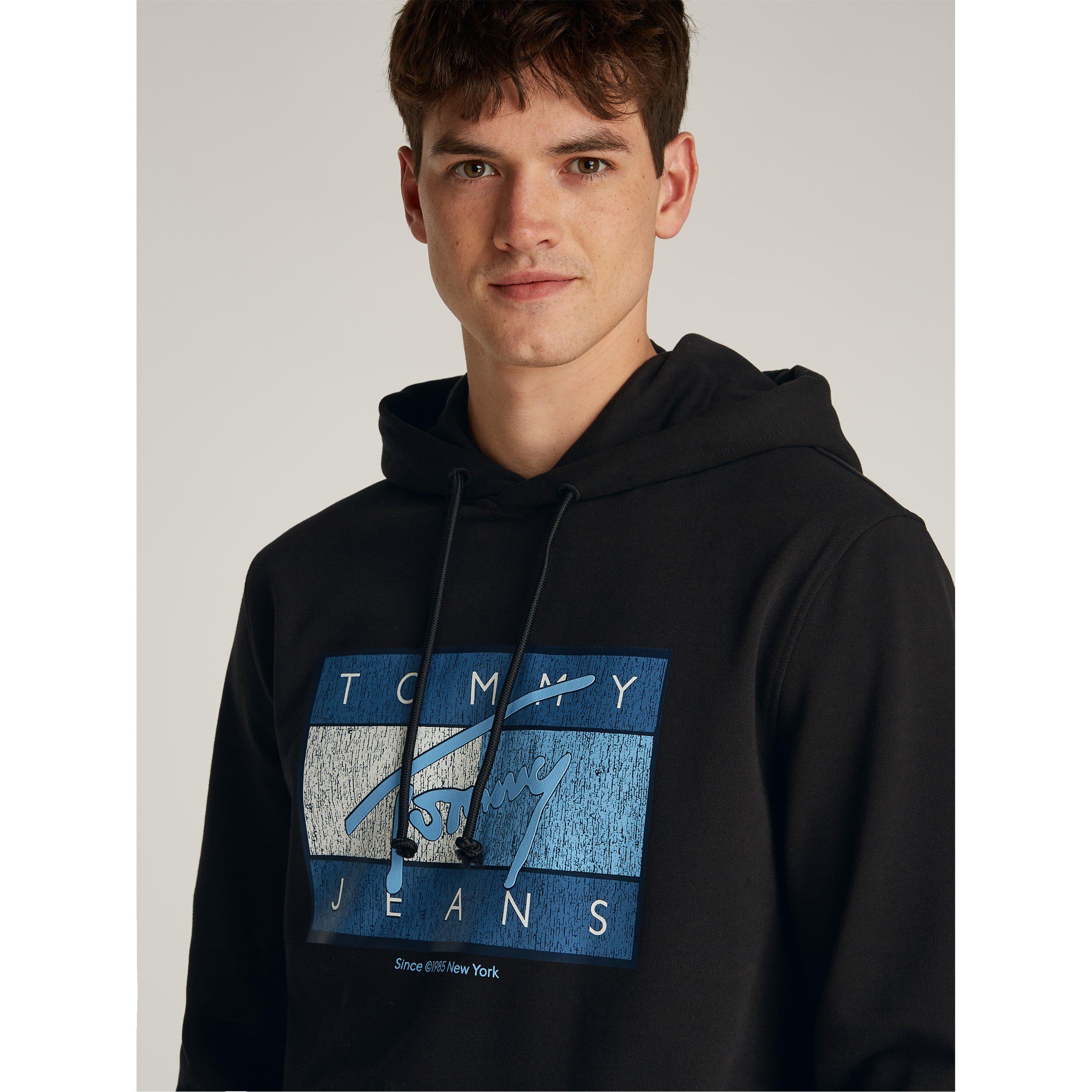 Tommy Jeans Men's Regular Flag Twist Pull Over Hoodie | FRASERS