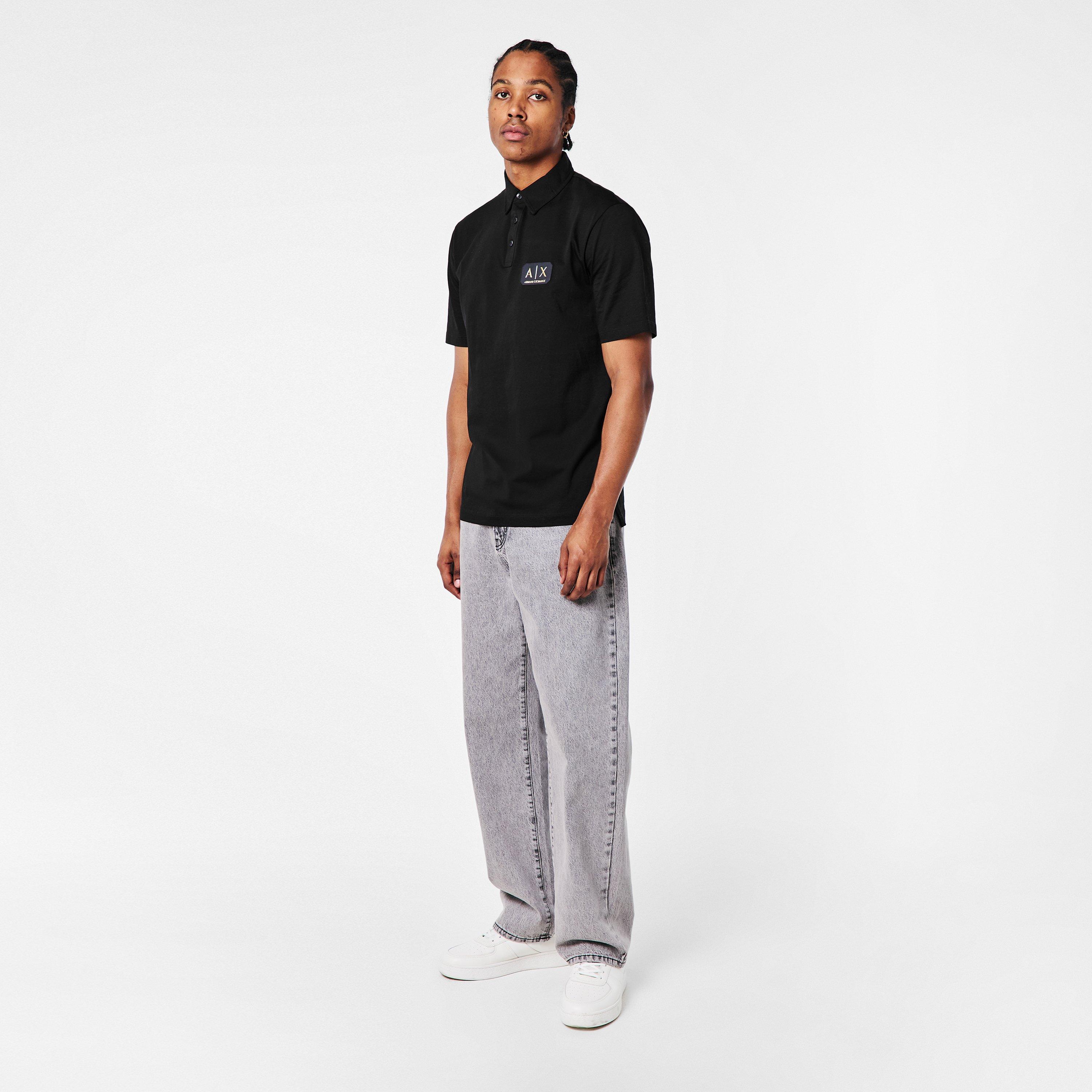 Armani Exchange Men's AX Badge Short Sleeve Polo Shirt | Sports Direct