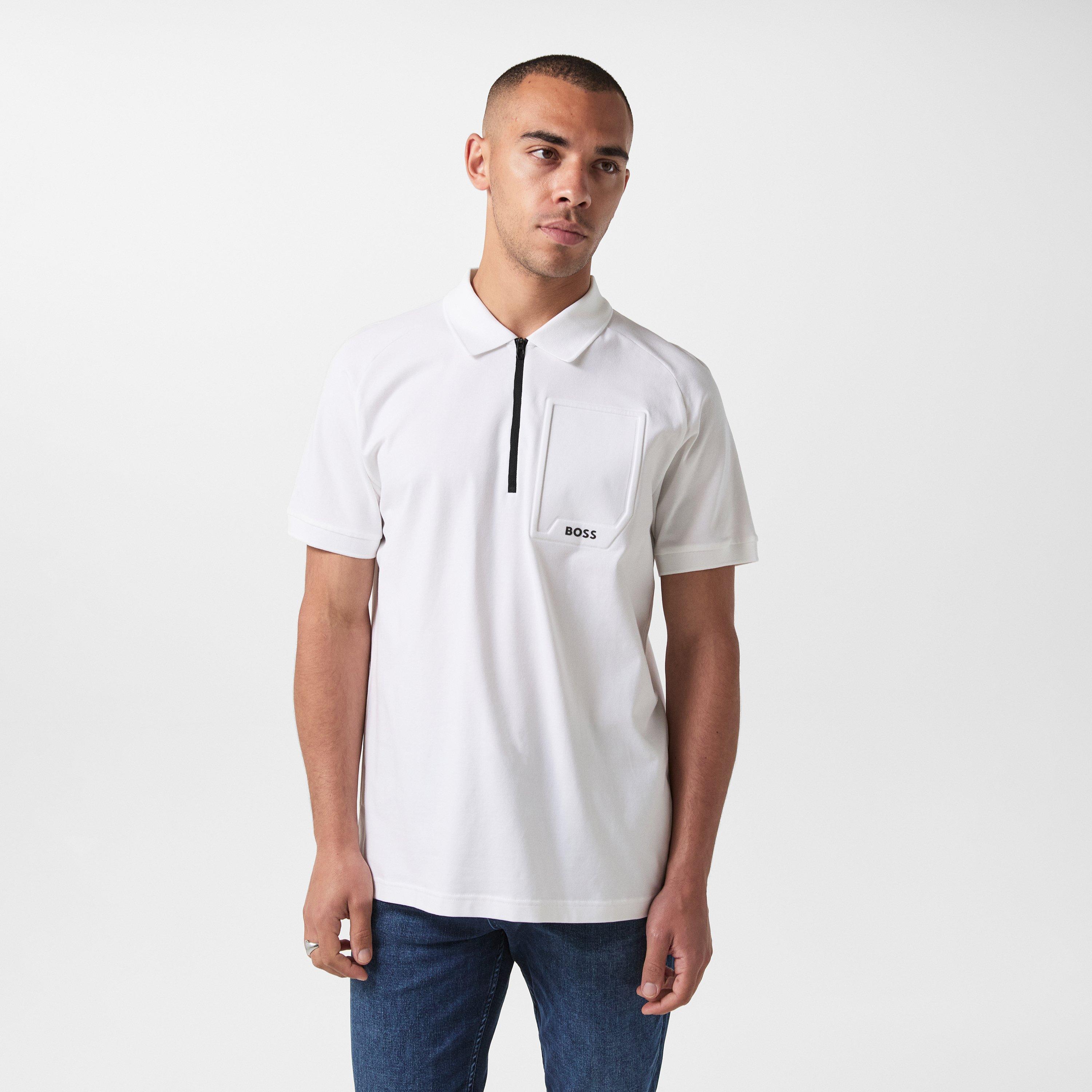 Boss | Men's HBG Urban Tech Cotton Short Sleeve Polo Shirt | Short ...