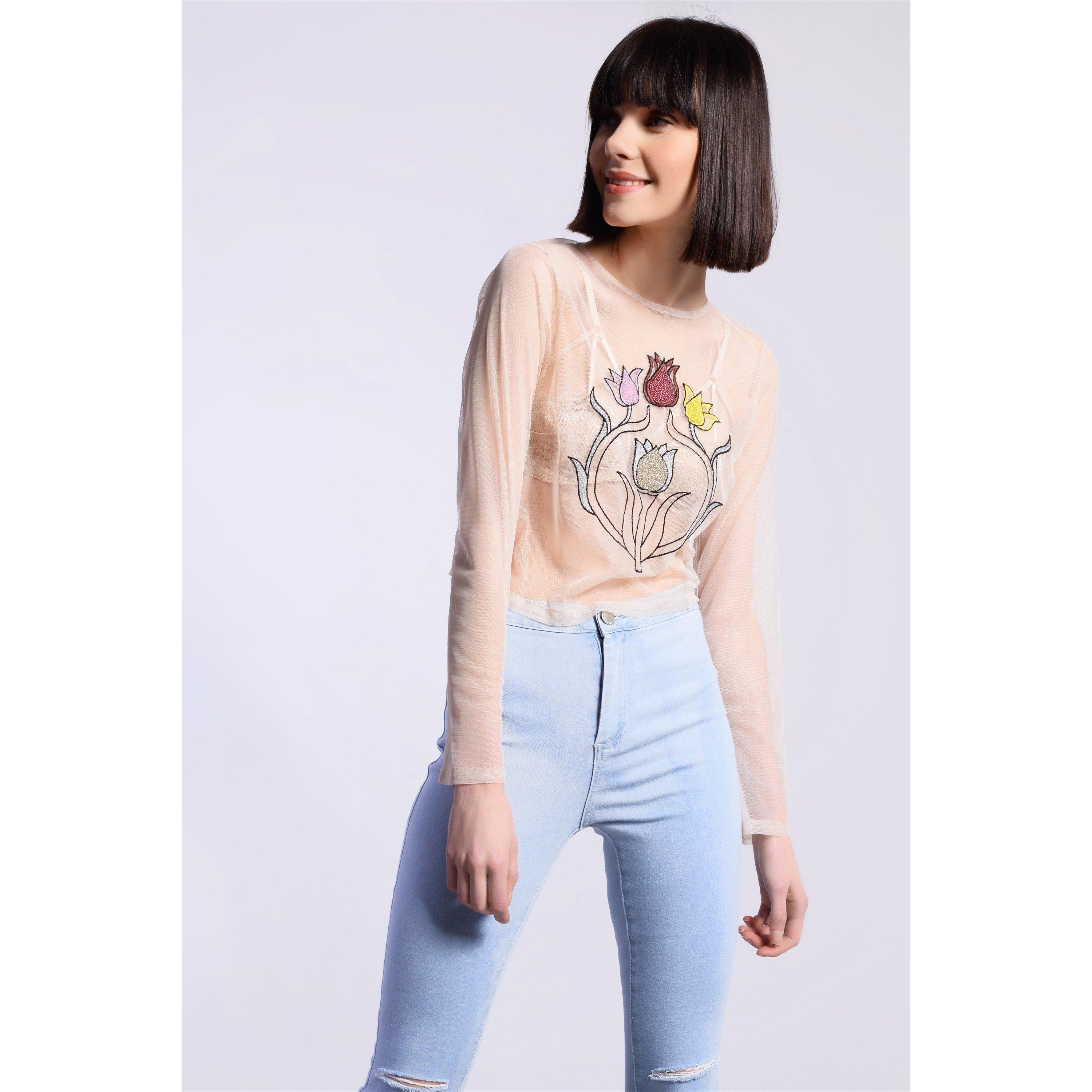 Glamorous | Chiffon Long Sleeve Top | Blouses - Long Sleeve | FRASERS