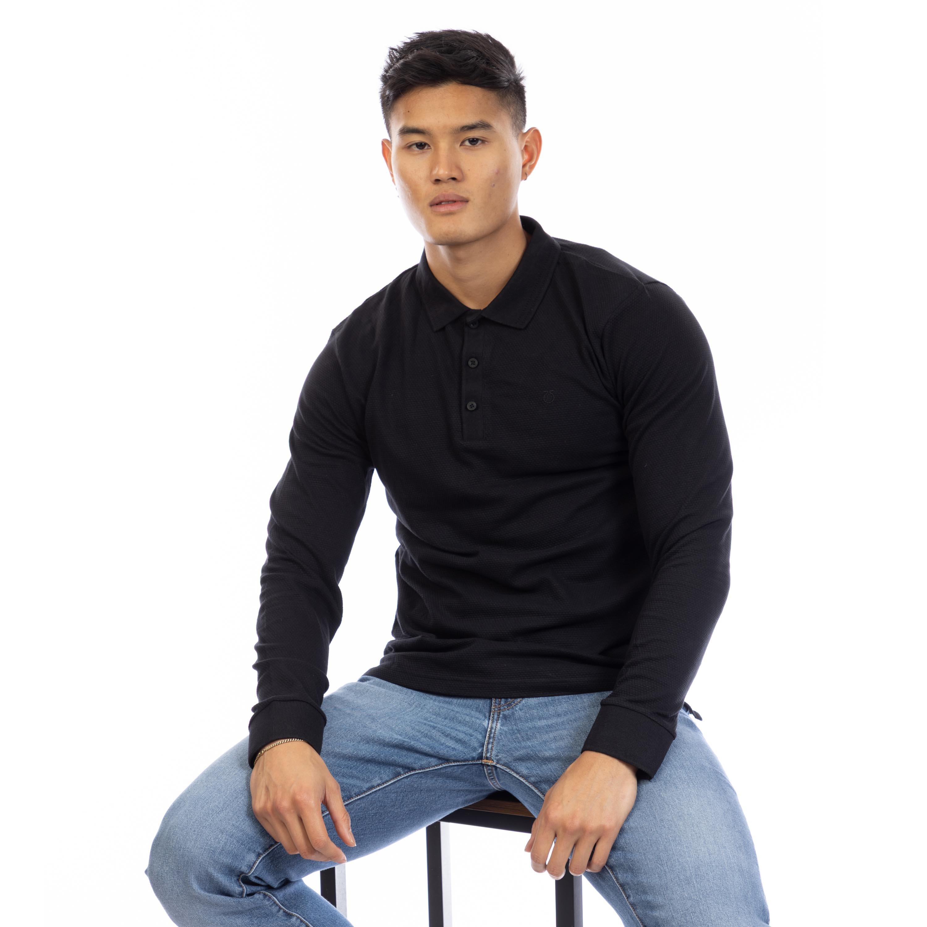 Peter Werth | Barone Long Sleeve Polo Shirt | Long Sleeve Polos | FRASERS