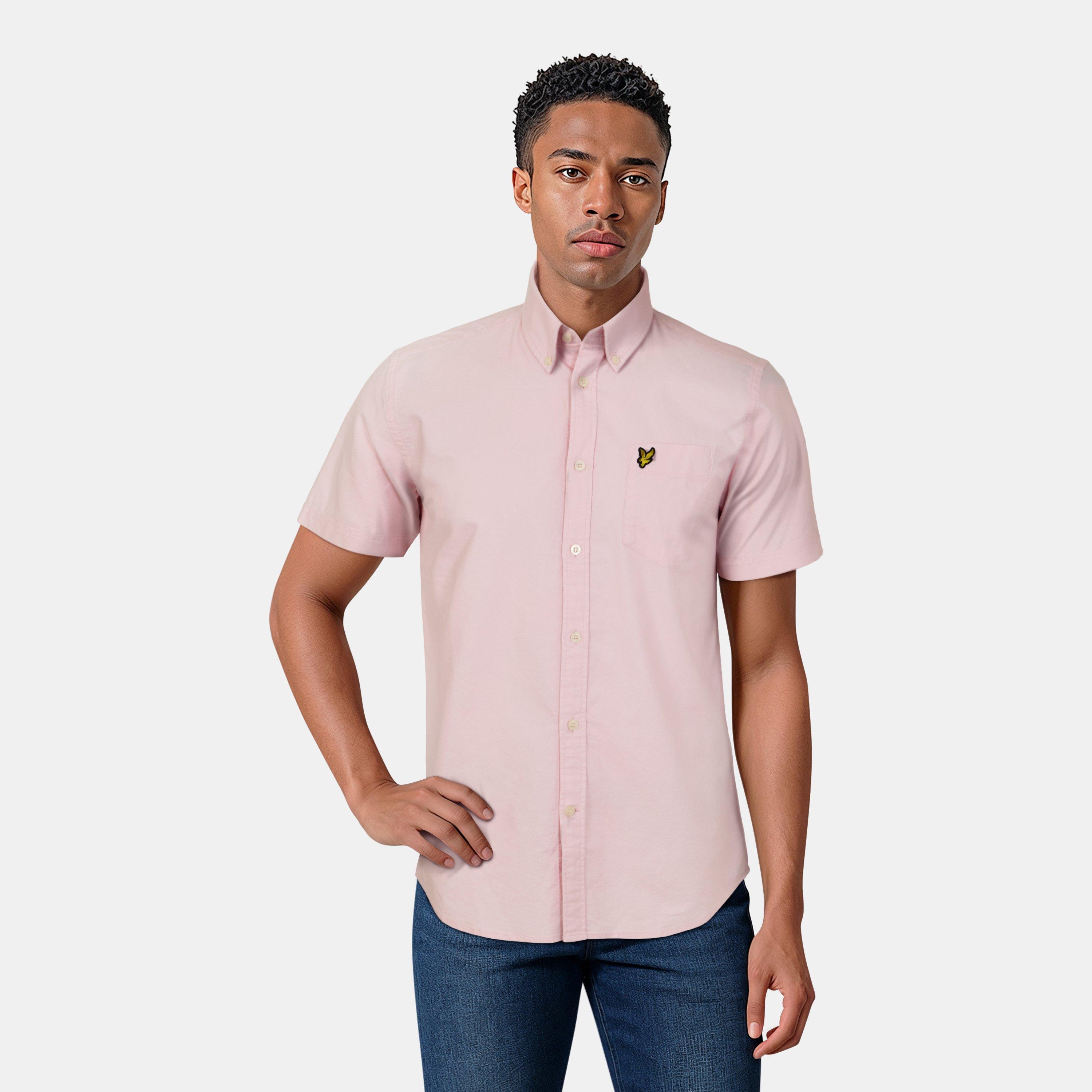 Lyle and Scott | Short Sleeve Oxford Shirt | Plain Shirt - Short Sleeve ...