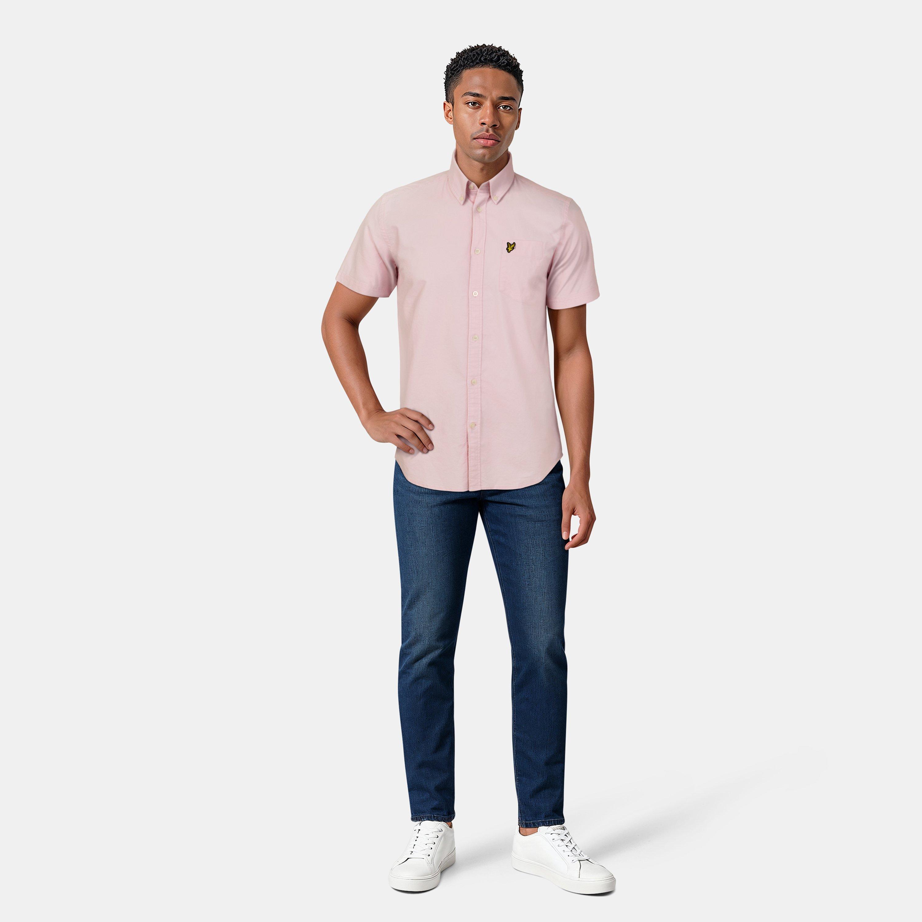 Lyle and Scott | Short Sleeve Oxford Shirt | Plain Shirt - Short Sleeve ...