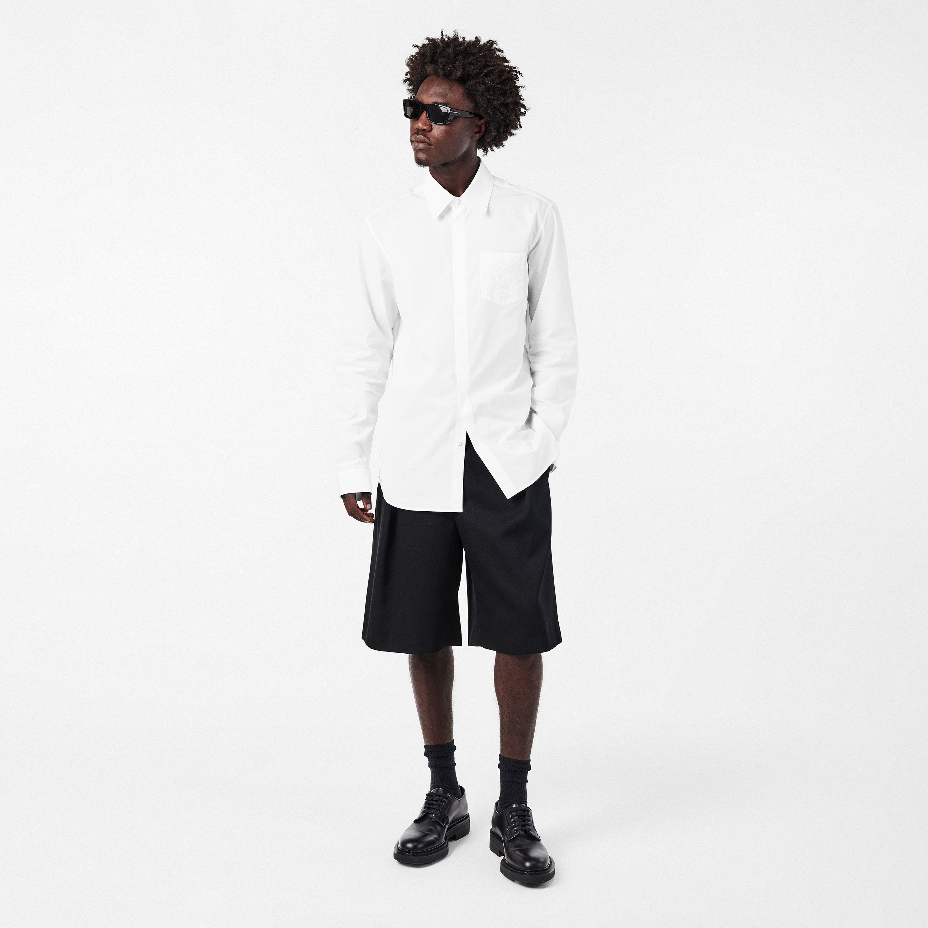 Balmain Men's Emblam Long Sleeve Plain Shirt | Flannels