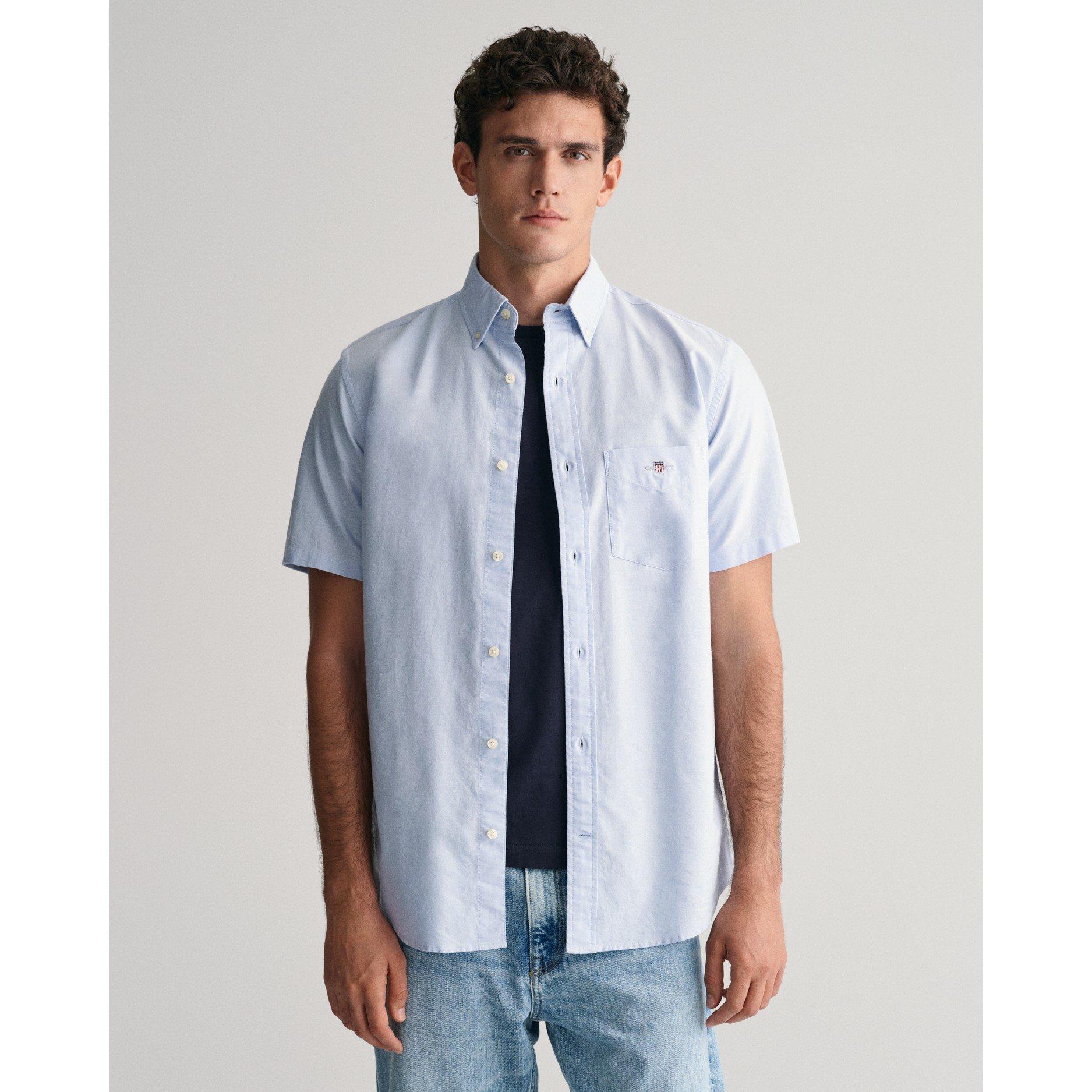 Gant | Men's Classic Cotton Oxford Short Sleeve Button Down Shirt ...