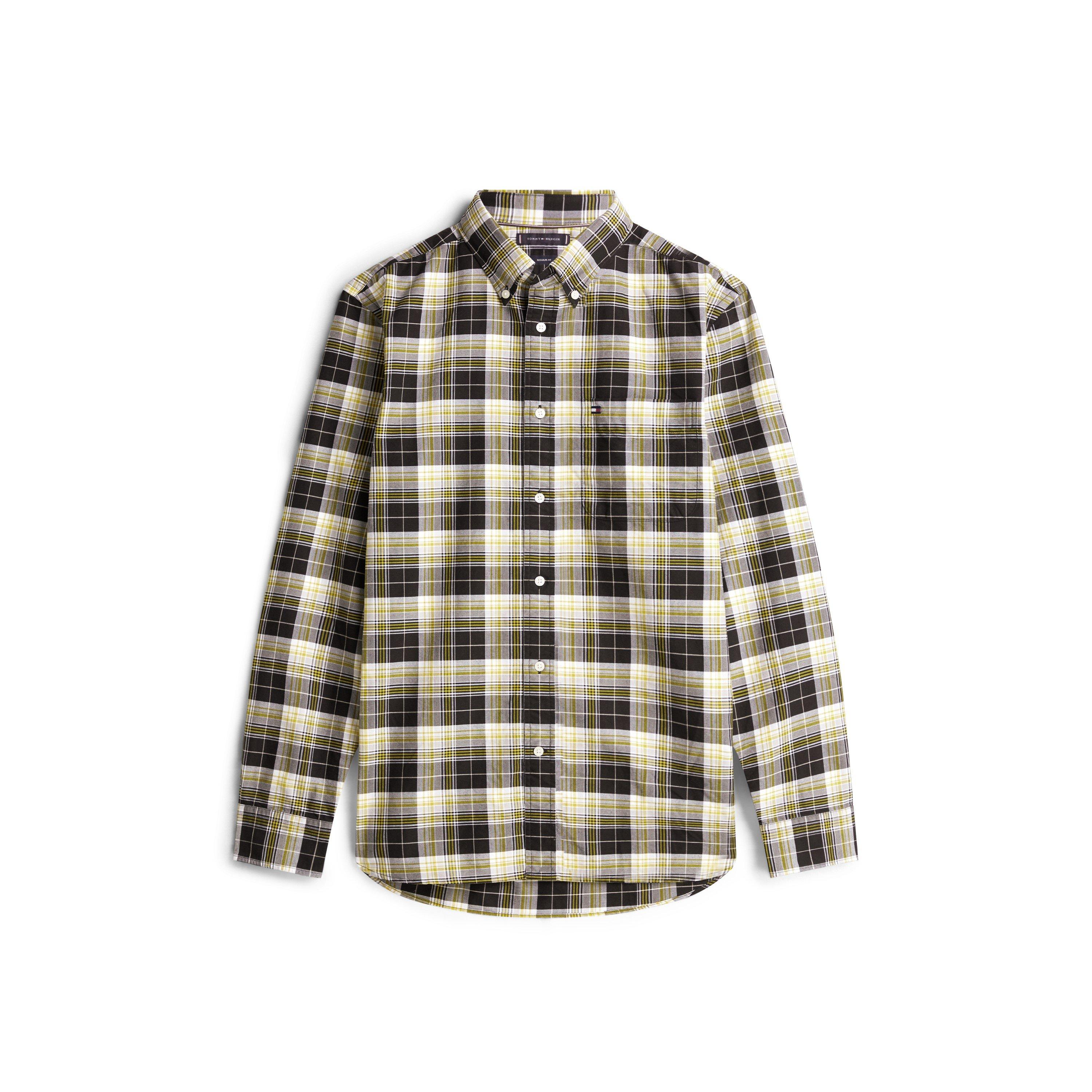 Tommy Hilfiger | Men's Check Oxford Long Sleeve Patterned Shirt ...