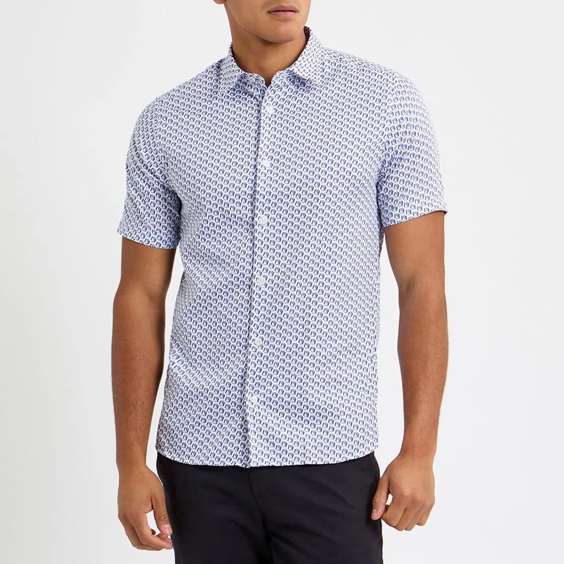 Ted Baker | Ted Baker SS Hex Geo Shirt | Patterned Shirt - Short Sleeve ...