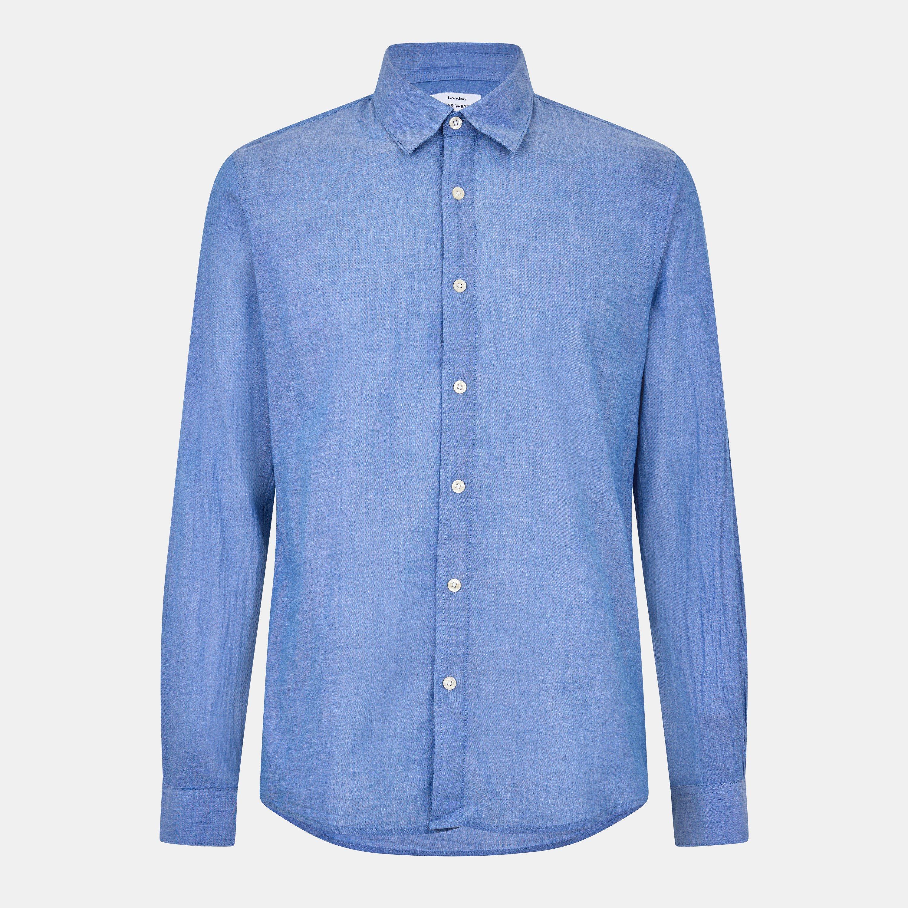 Peter Werth Men's James Long Sleeve Plain Shirt | Sports Direct