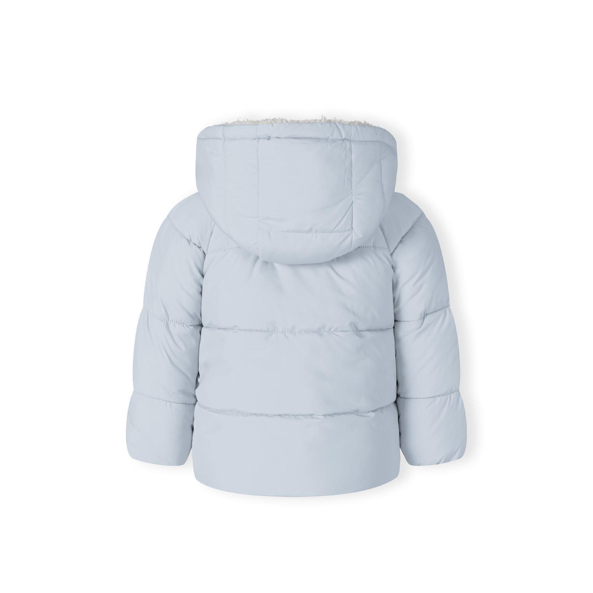 Minoti Baby unisex padded jacket with faux fur trim light blue | FRASERS