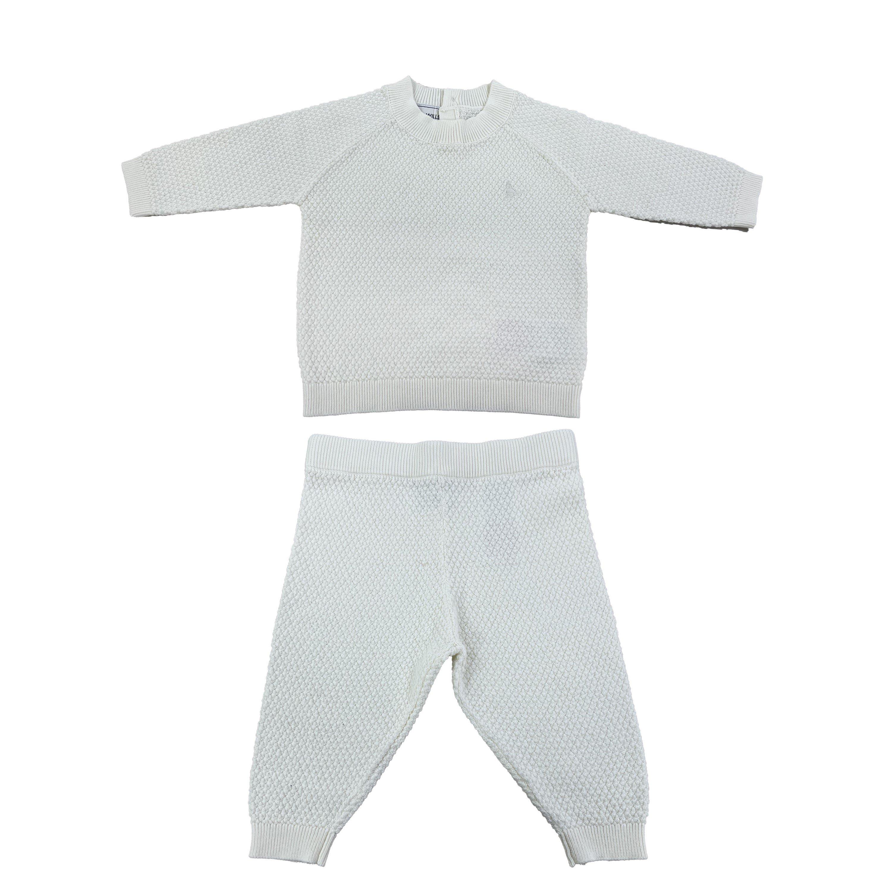 Jack Wills Kids' Pointelle Cotton Long Sleeve Pyjama Set | USC