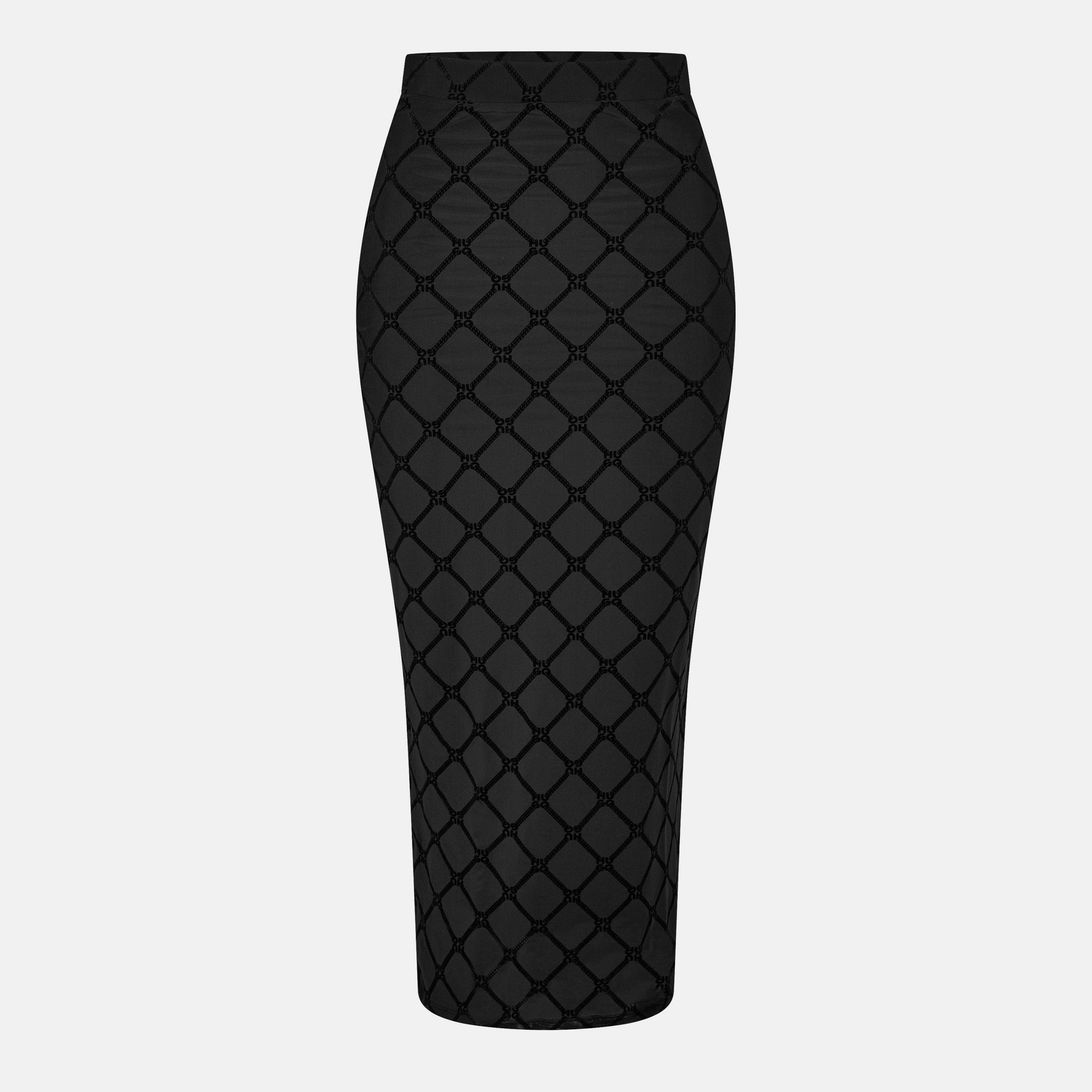 Hugo | Women's Nataris Maxi Diamond Pattern Velvet Jersey Skirt ...