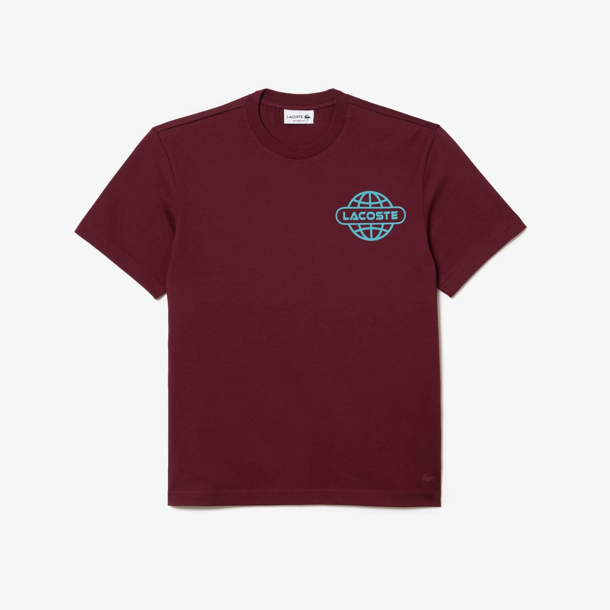 Lacoste Back Print T Shirt T shirts coupe reguliere Sports Direct