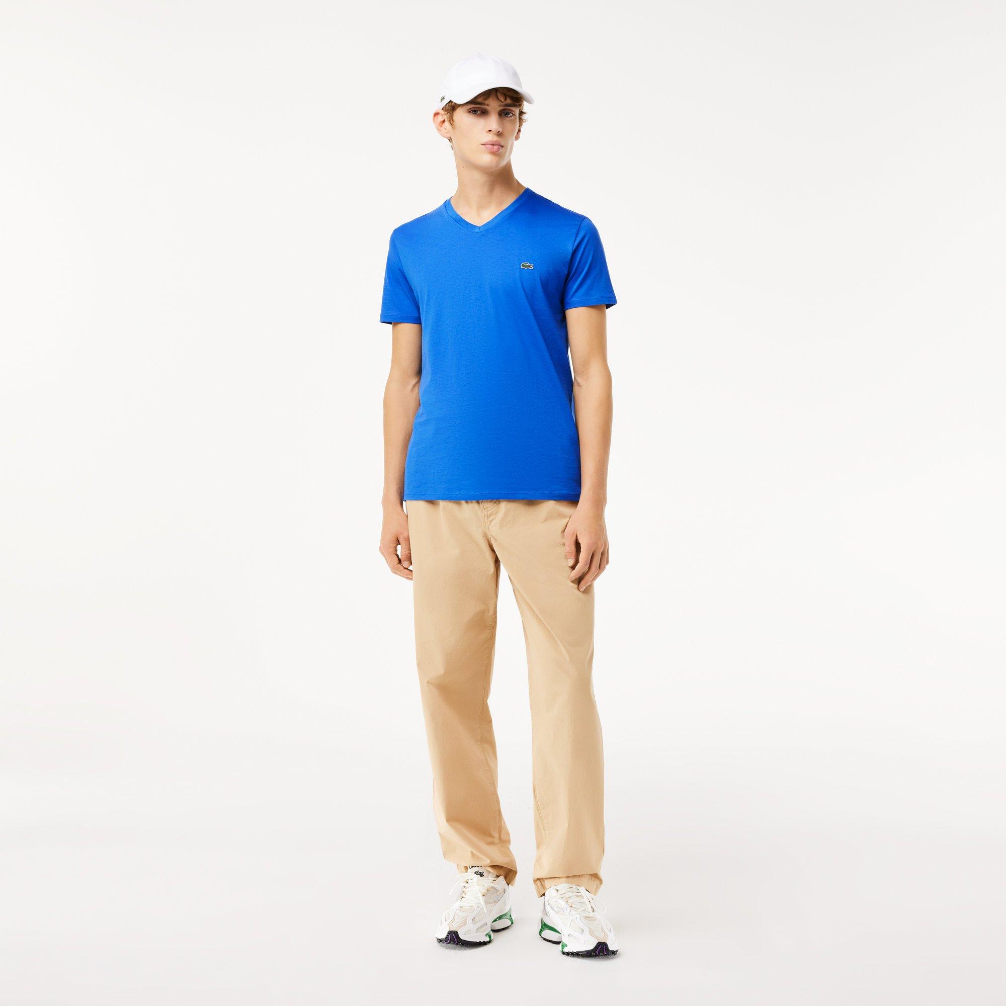 Lacoste V Neck T Shirt T shirts coupe reguliere Sports Direct