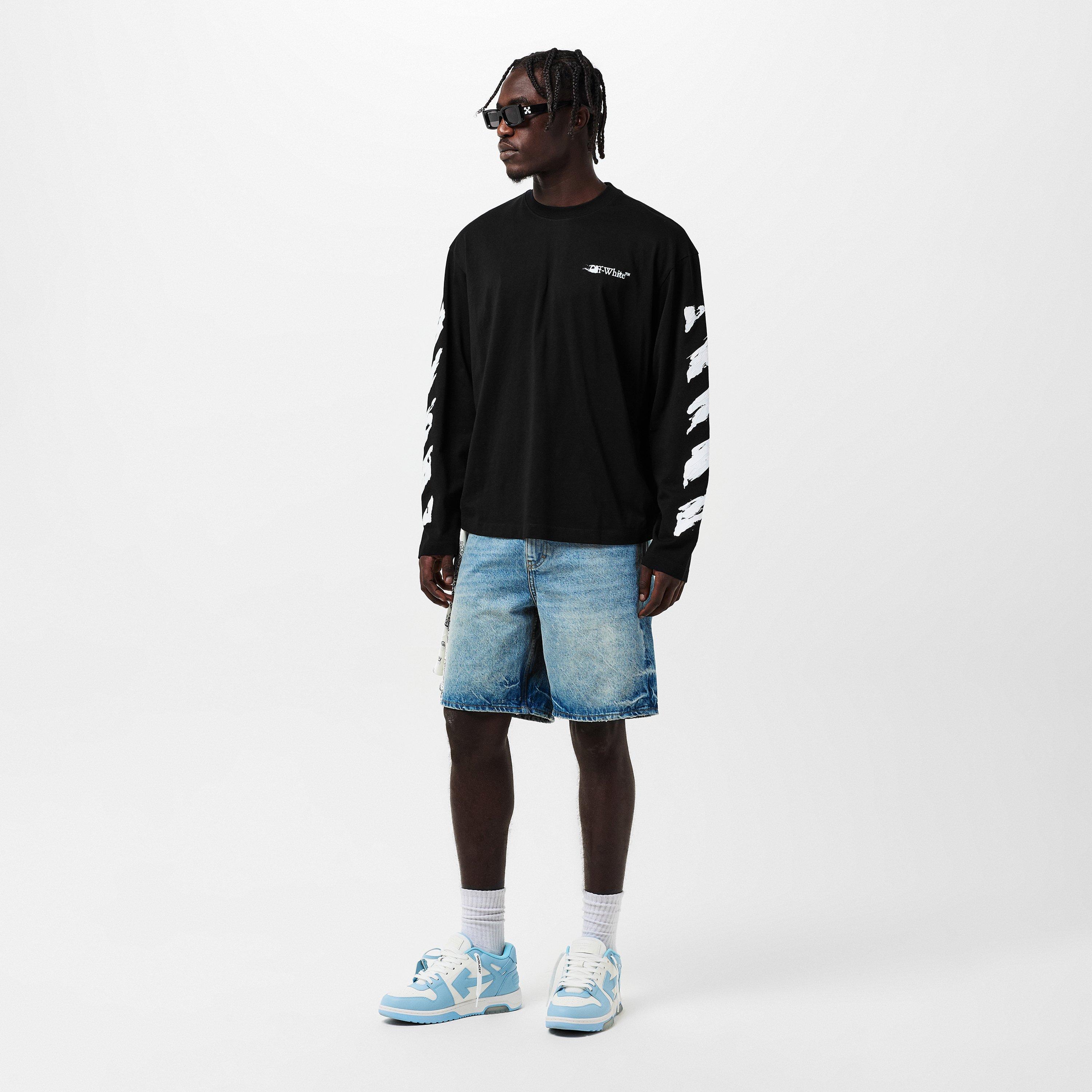 Off White Men's Skate Long Sleeve Relaxed Fit T-Shirt | Cruise Fashion