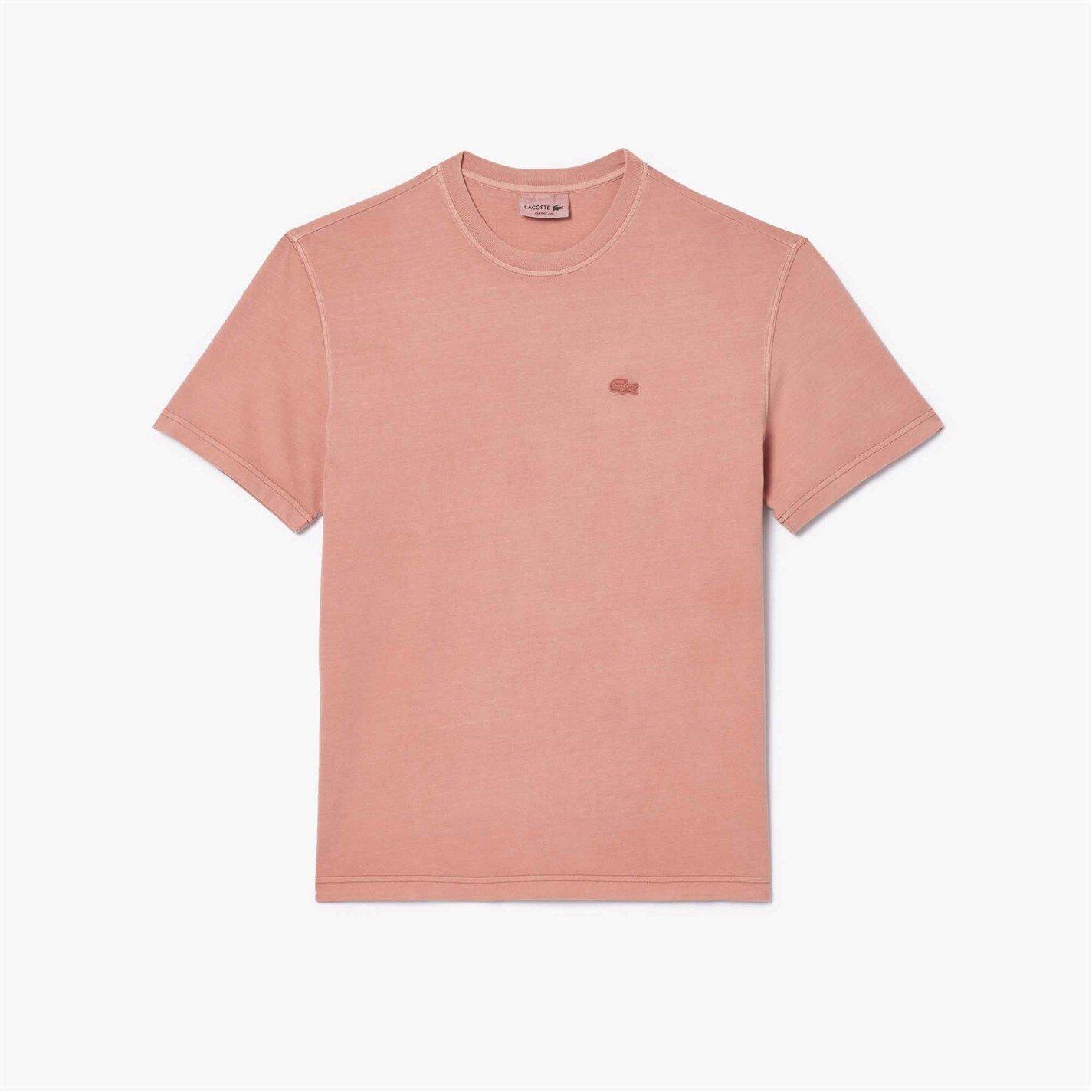 Lacoste | Men's Tonal Organic Cotton Short Sleeve Crew Neck T-Shirt ...