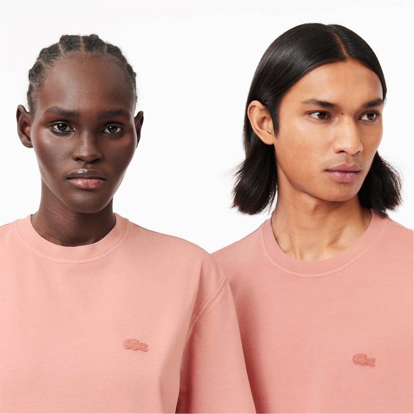 Lacoste | Men's Tonal Organic Cotton Short Sleeve Crew Neck T-Shirt ...