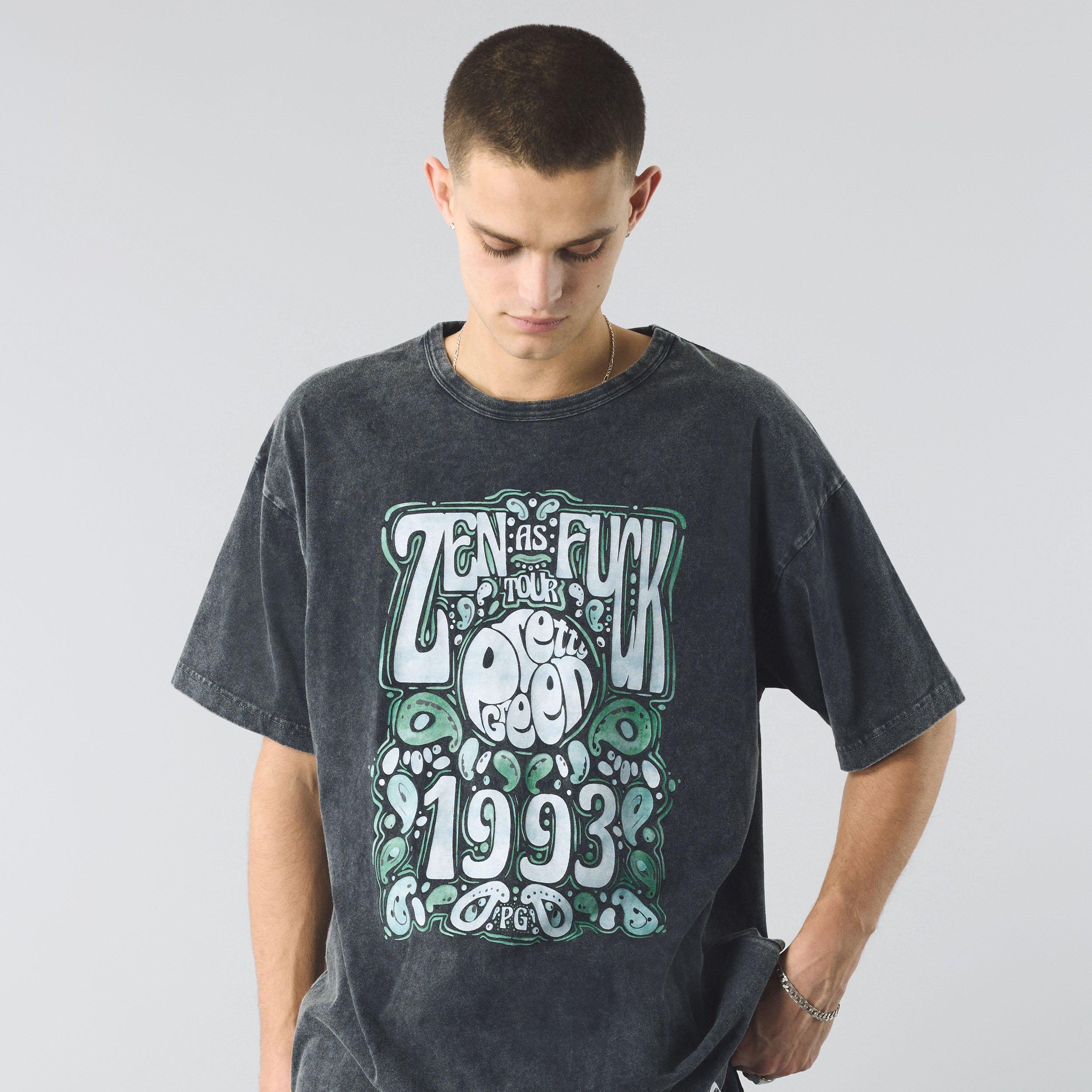 Pretty Green | Men's Zen Tour Graphic Regular Fit T-Shirt | Regular Fit ...