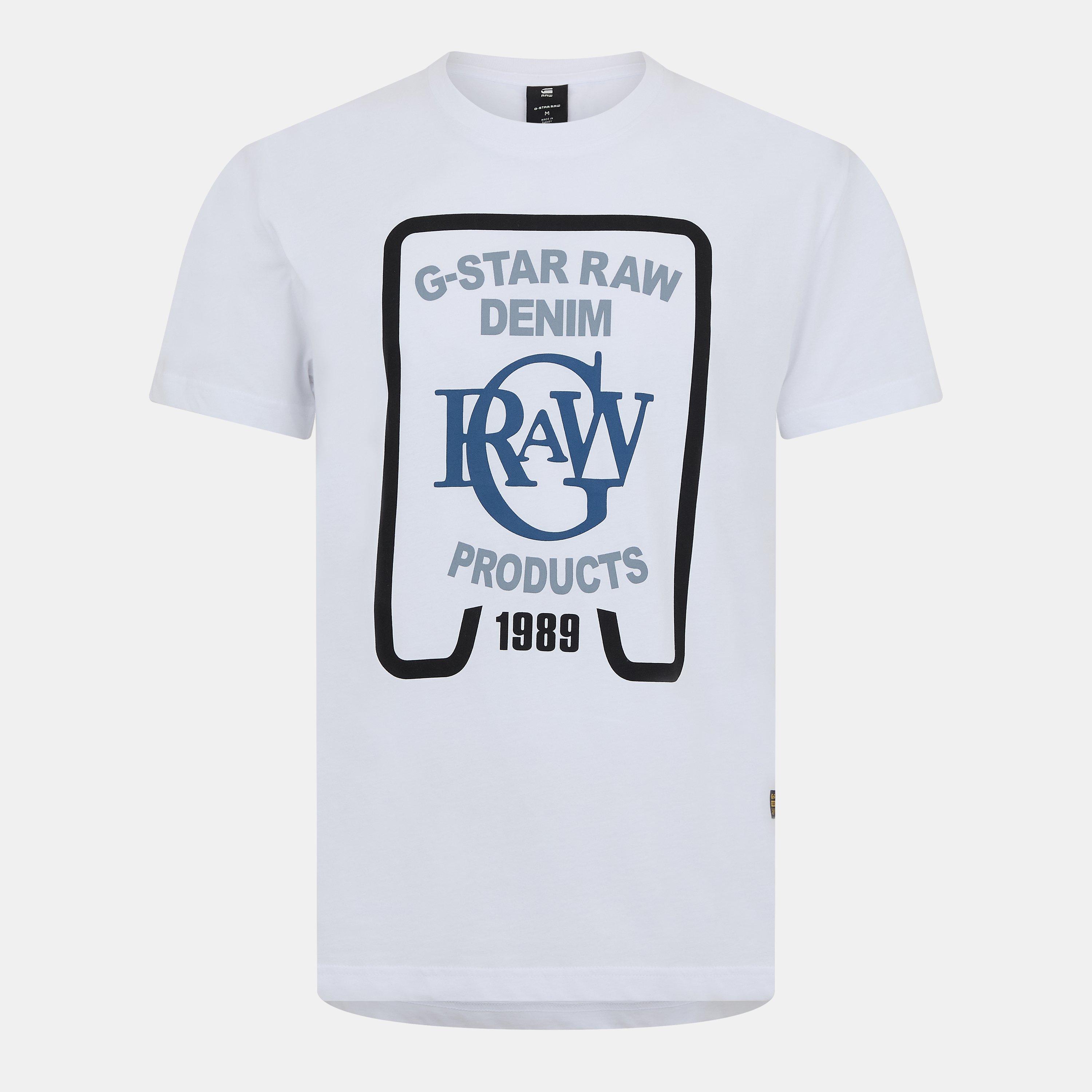 G Star | Men's Raw Cotton Short Sleeve Crew Neck T-Shirt | Regular Fit ...