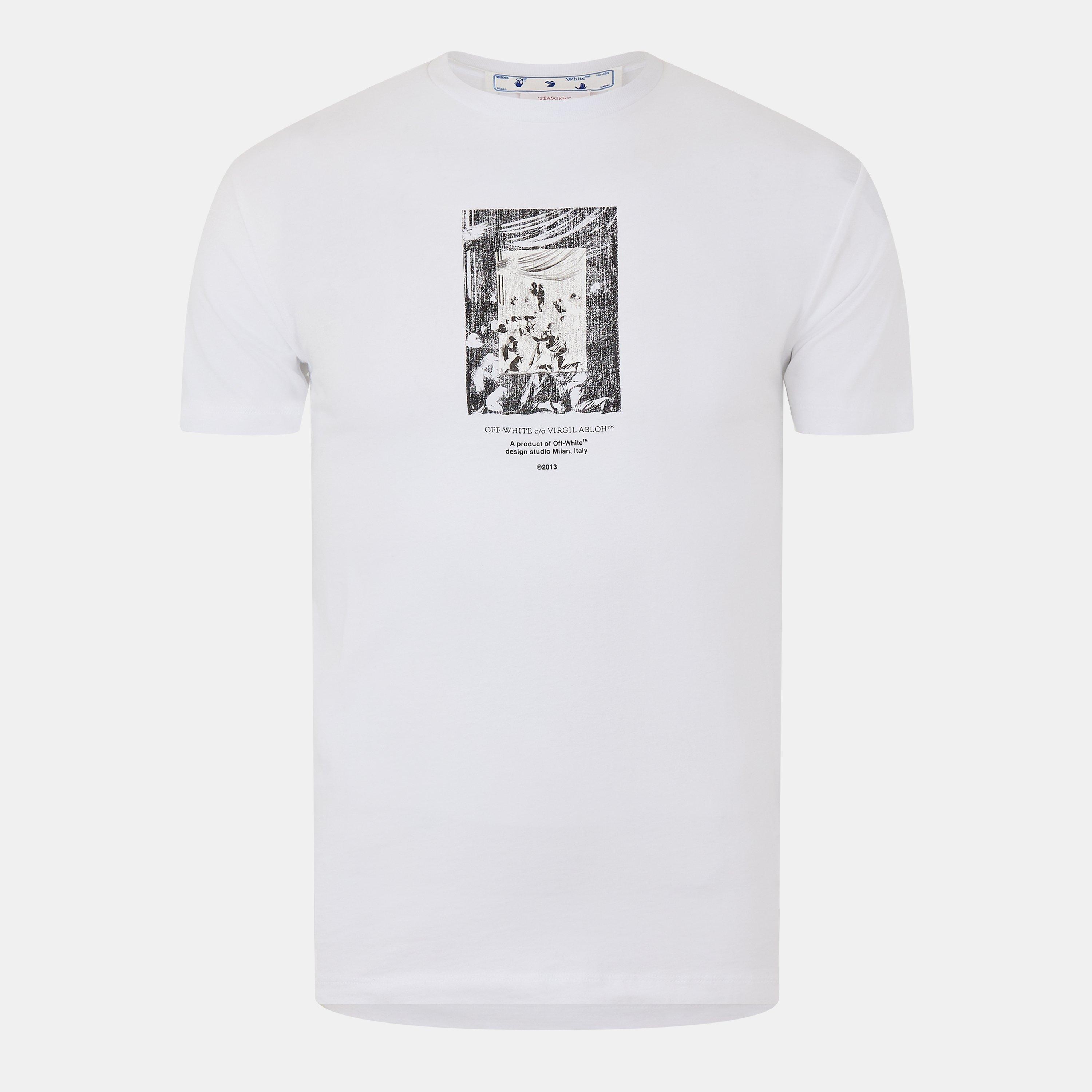 Off White Men's Mirror Slm Short-Sleeve Graphic Print T-Shirt | FRASERS