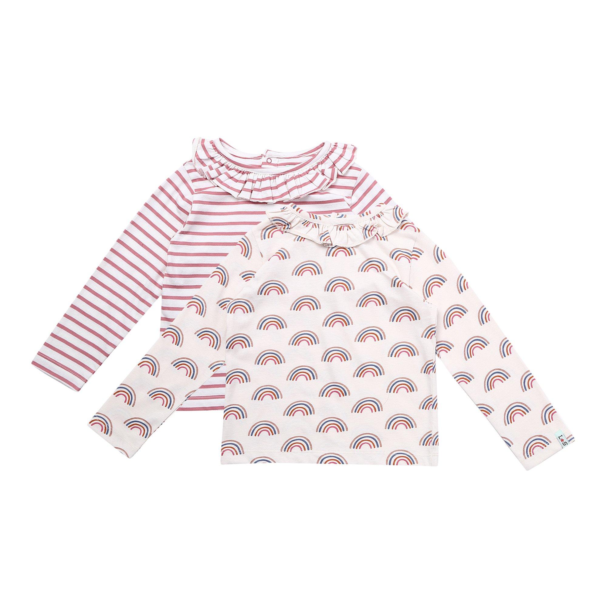 Lilly and Sid | Kids' Regular Fit Rainbow Stripe T-Shirt | Regular Fit ...