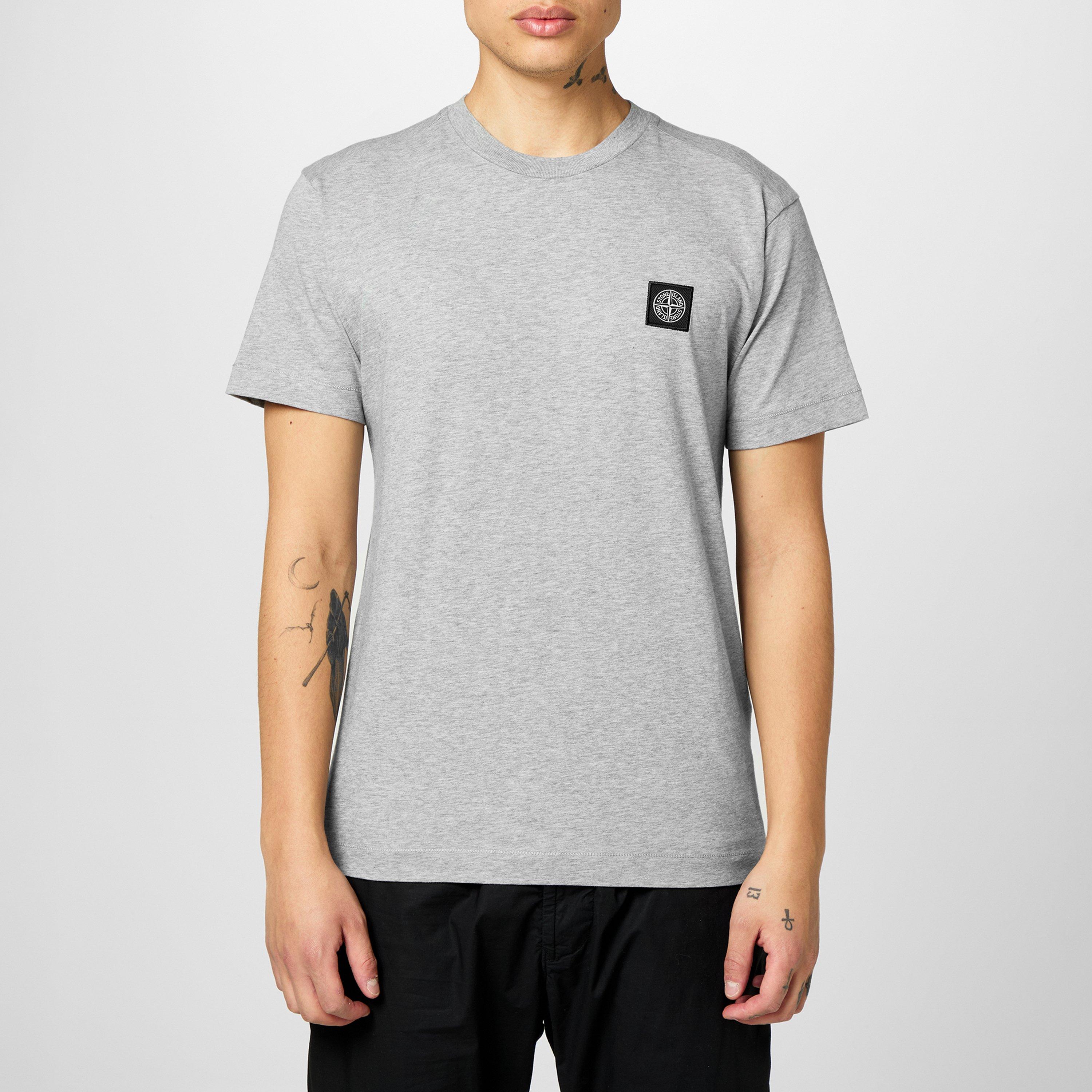 Stone Island Men's Cotton Compass Logo Patch T-Shirt | Flannels