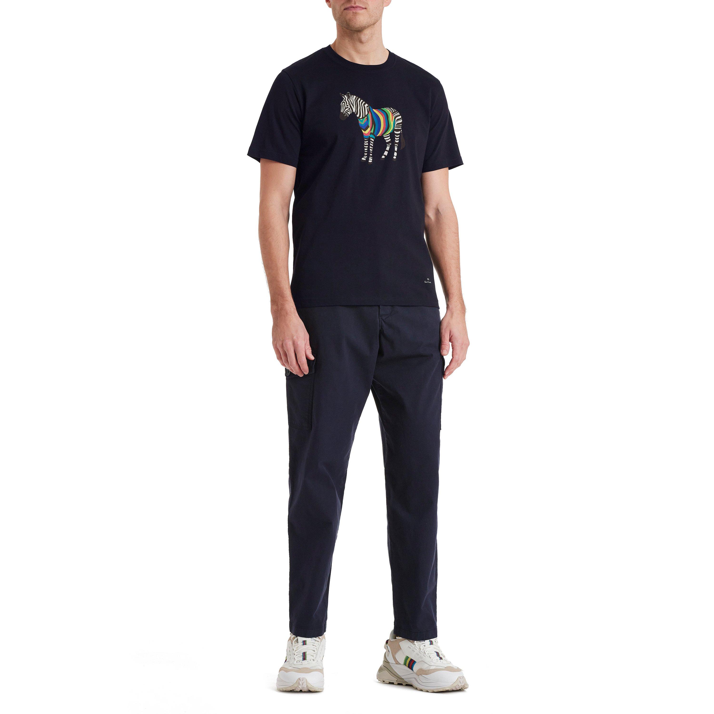 PS Paul Smith Men's Regular Fit Zebra Print T-Shirt | FRASERS