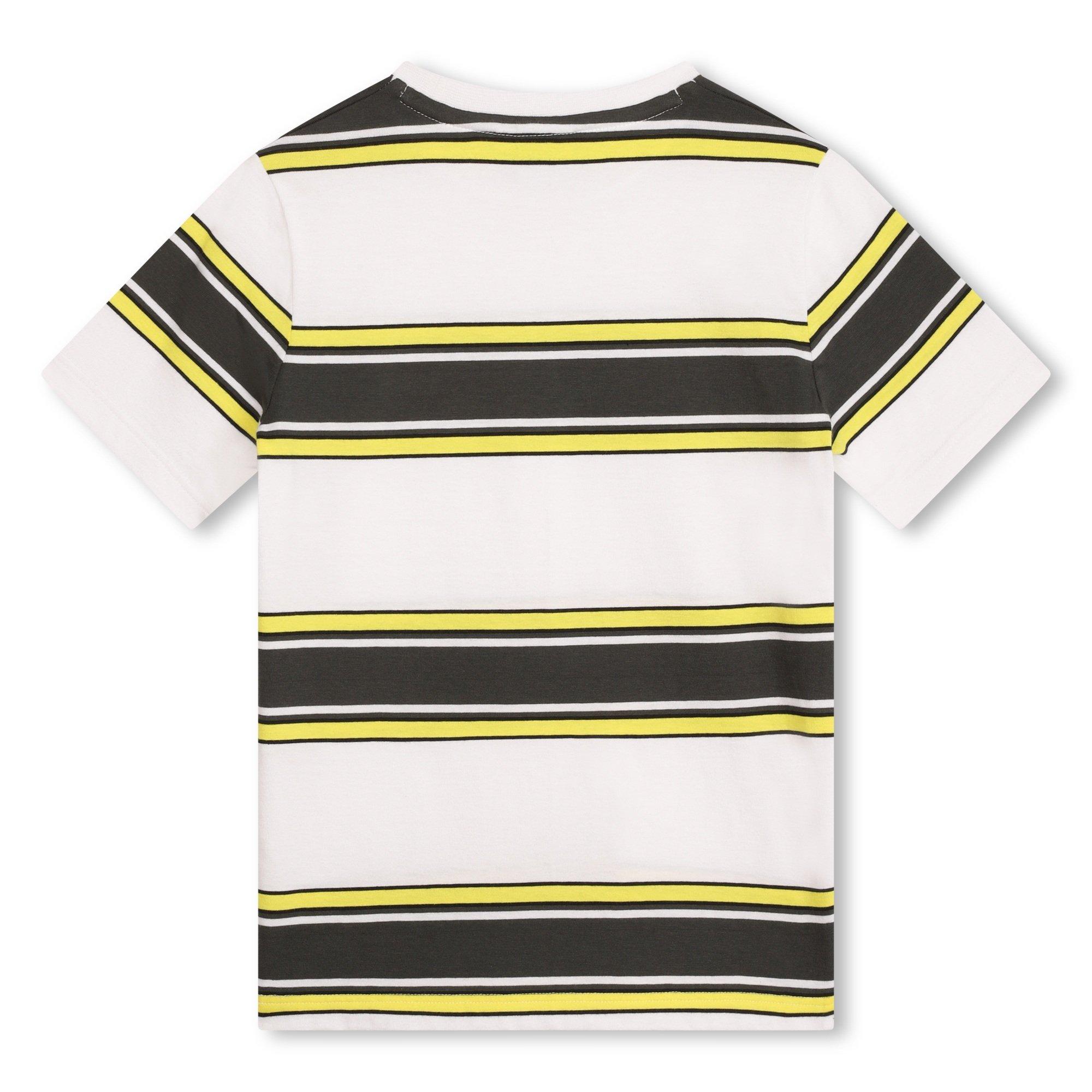 Boss | Kids' Striped Cotton Short Sleeve Crew Neck T-Shirt | Regular ...