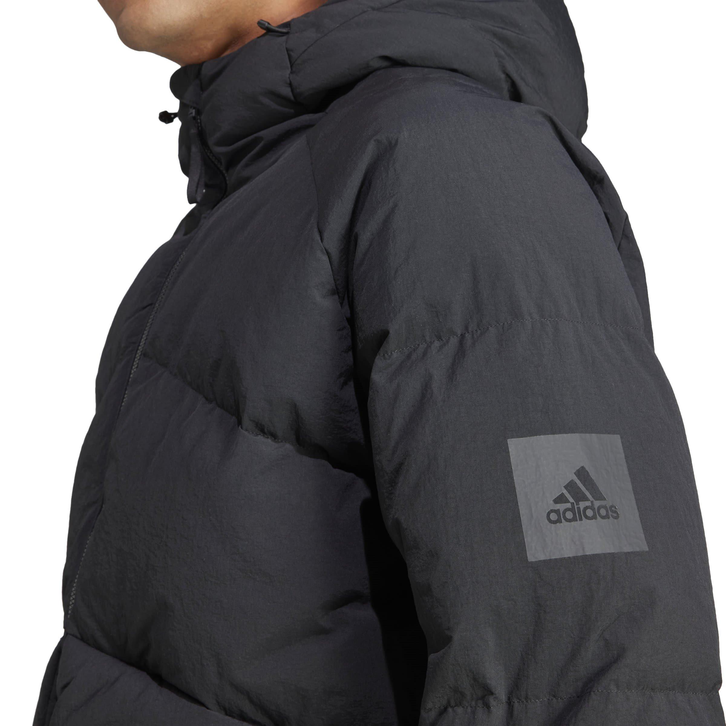 adidas Men's Big Baffle Water Resistant Duck Down Long Sleeve Down ...