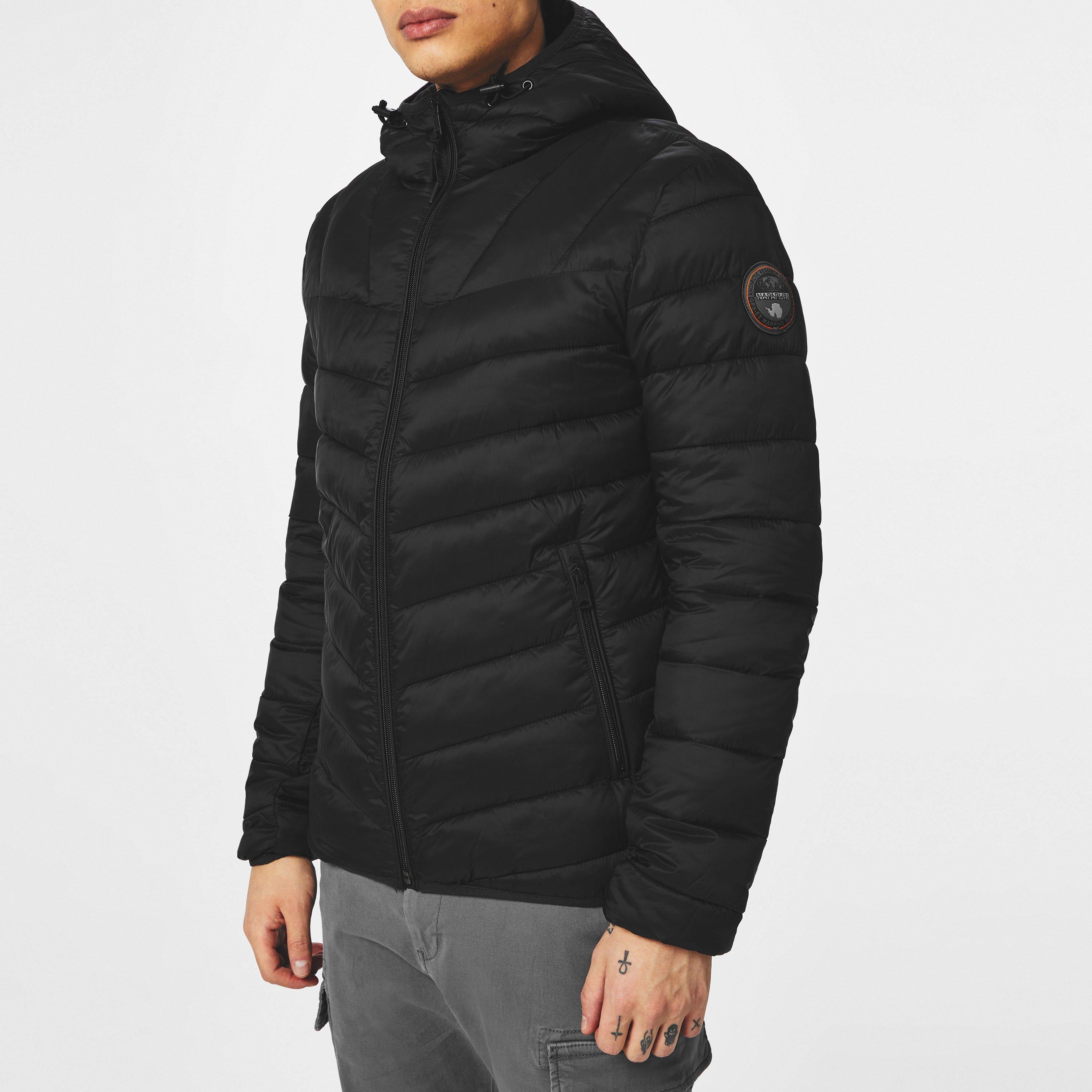 Napapijri | Aerons Water Resistant Hooded Long Sleeve Short Puffer ...