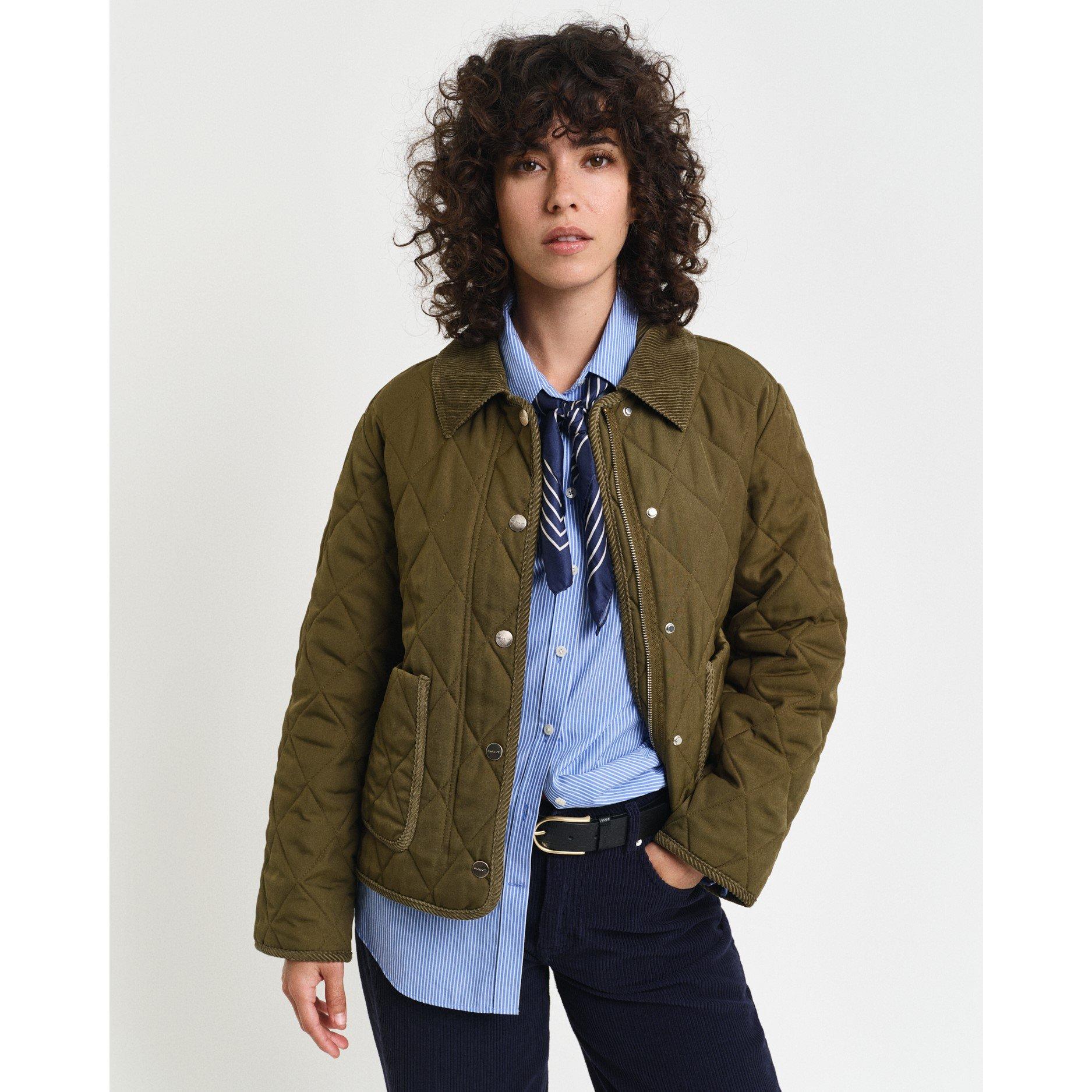 Gant Women's Cord Detailed Quilted Jacket | FRASERS