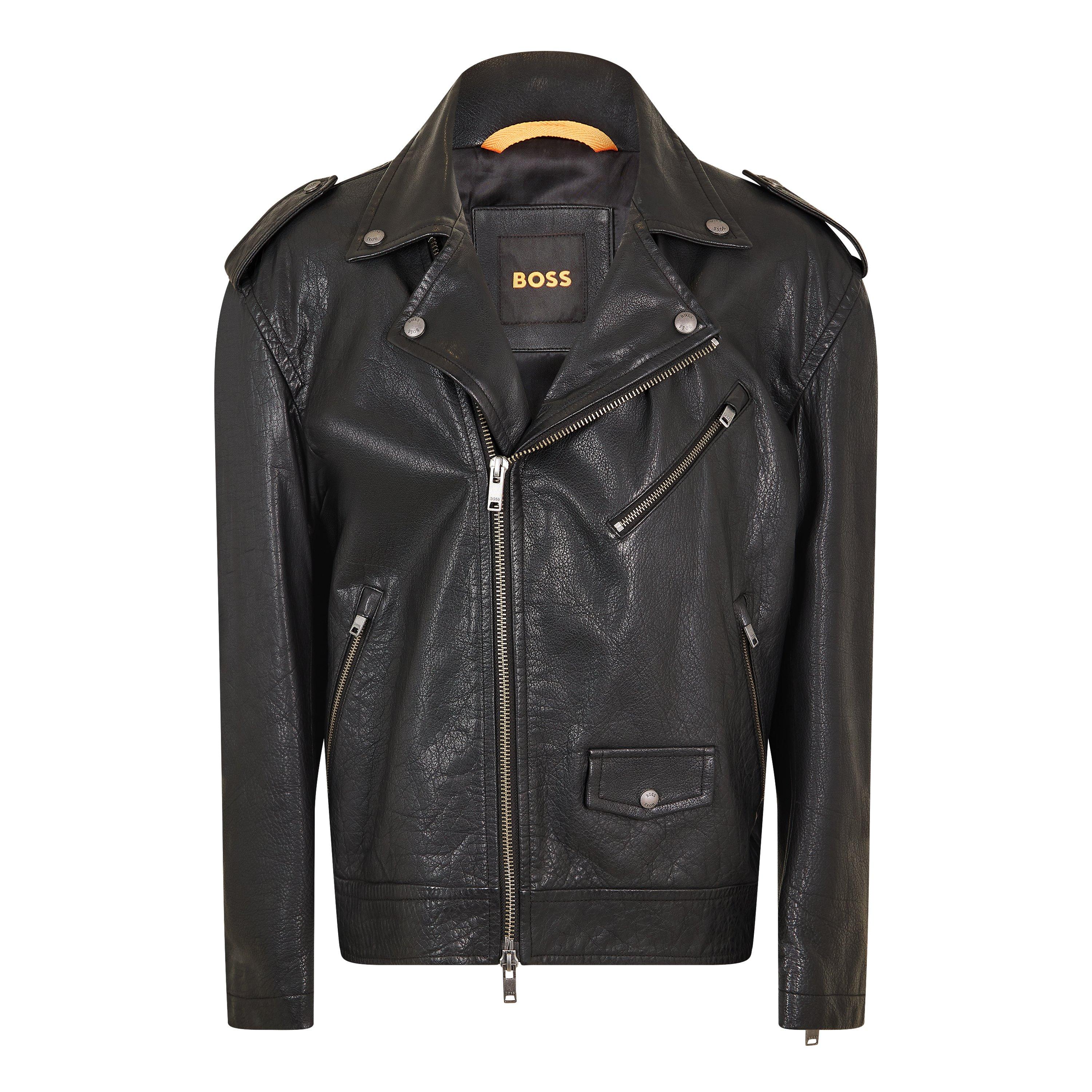 Boss Men's Jonu Leather Jacket | Sports Direct