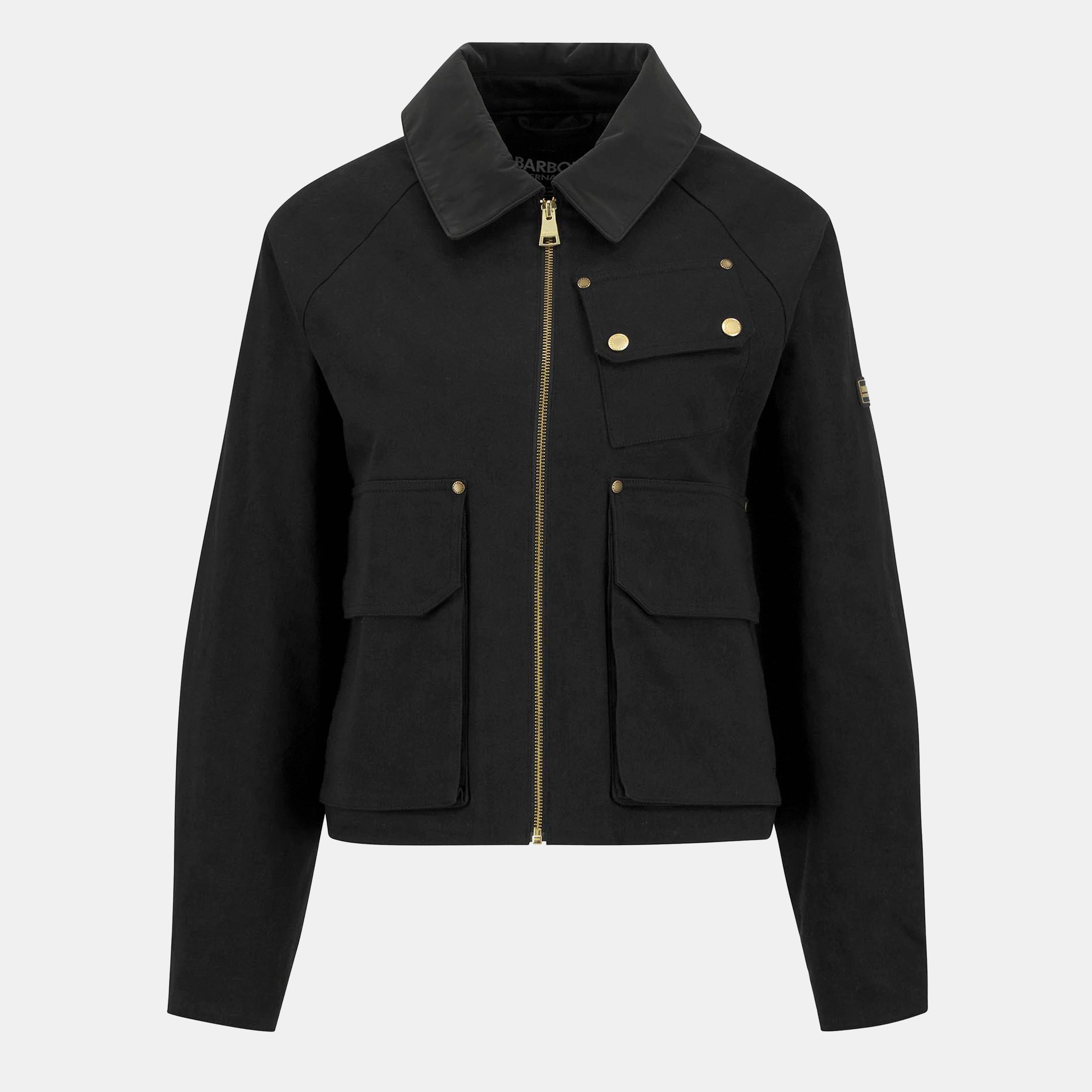 Barbour International Women's Warlock Heavy Cotton Faux-Velvet Collar ...