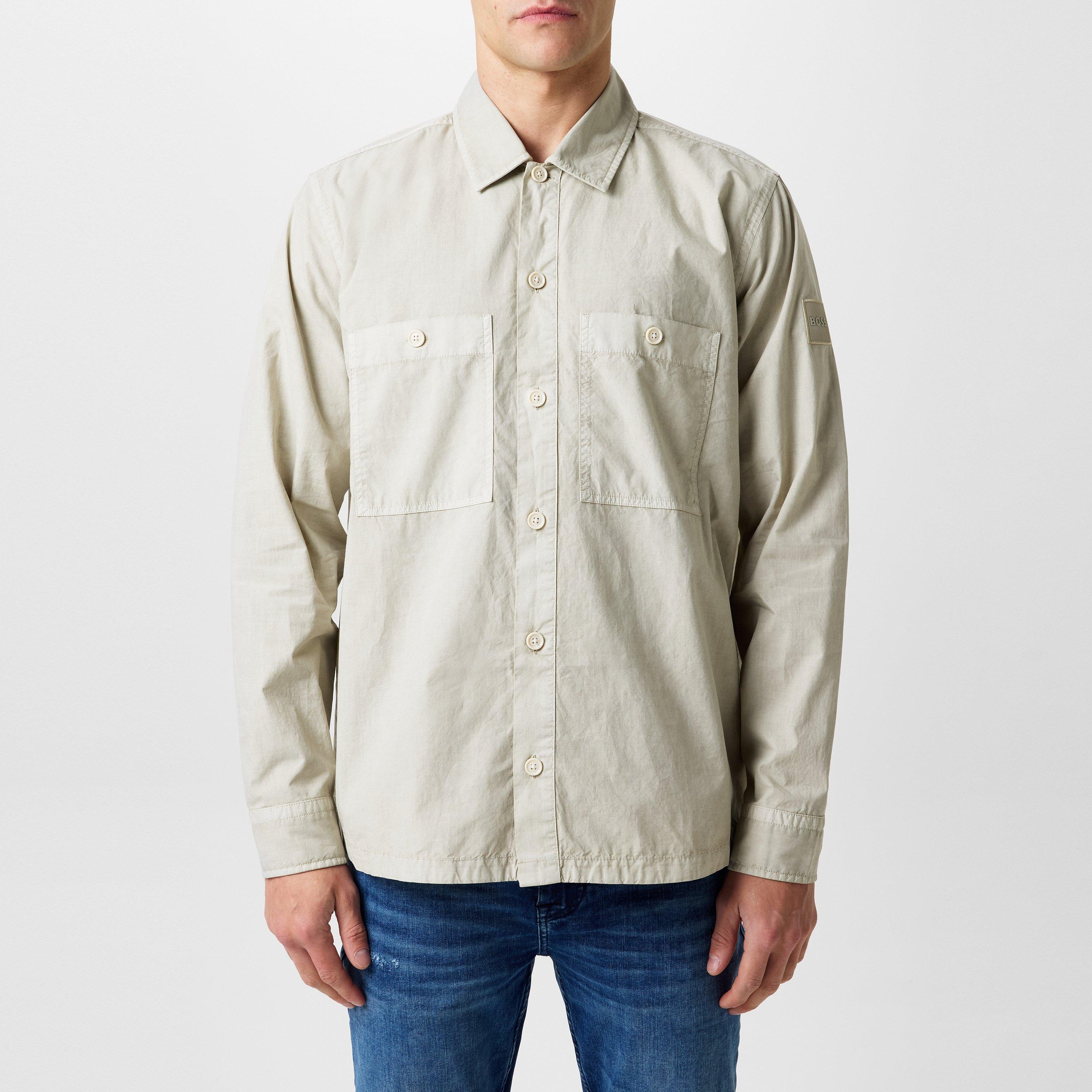 Boss | Men's Locky2 M Orange Structured Overshirt | Overshirts | FRASERS