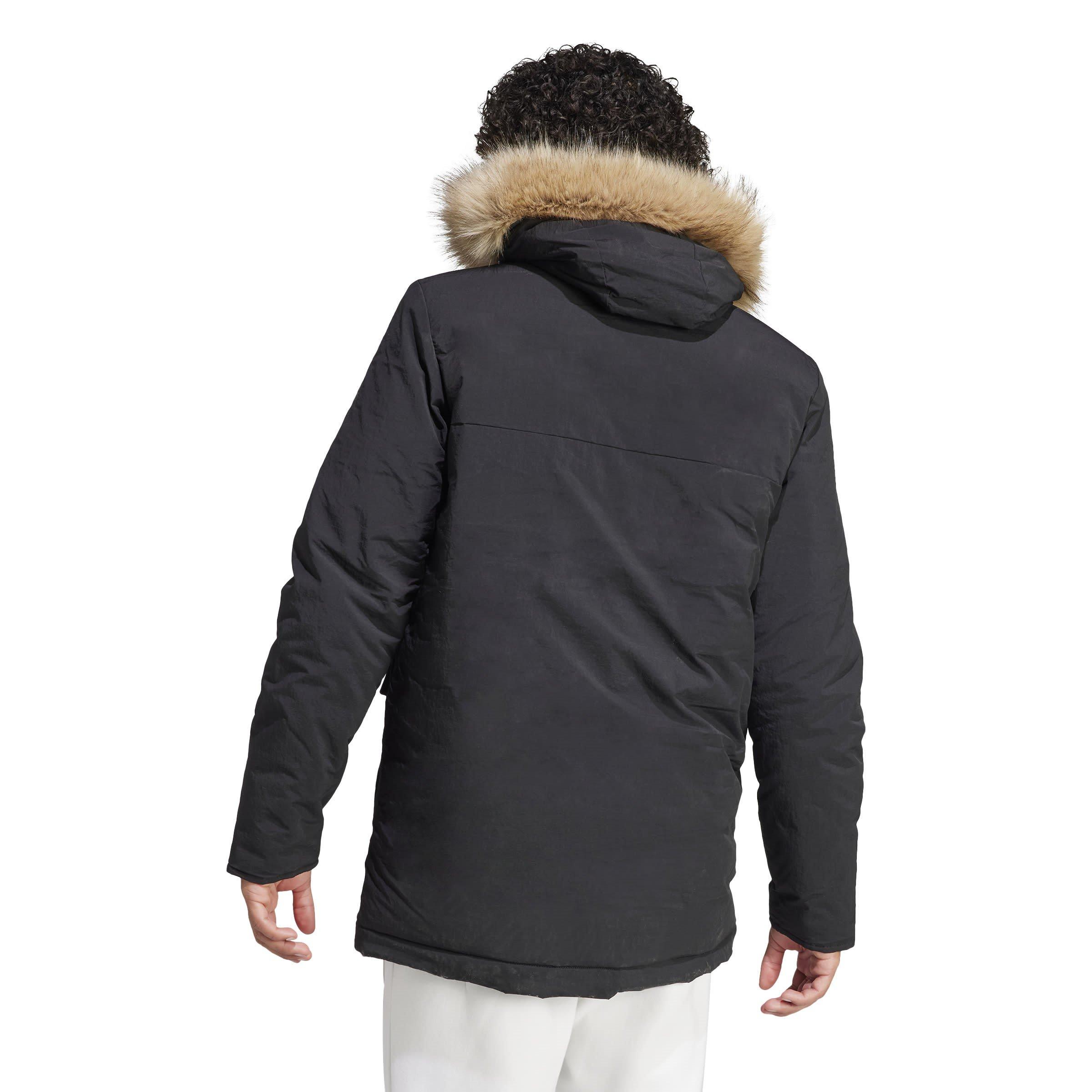 adidas Men's Water Resistant Synthetic Insulation Removable Fur Hood ...