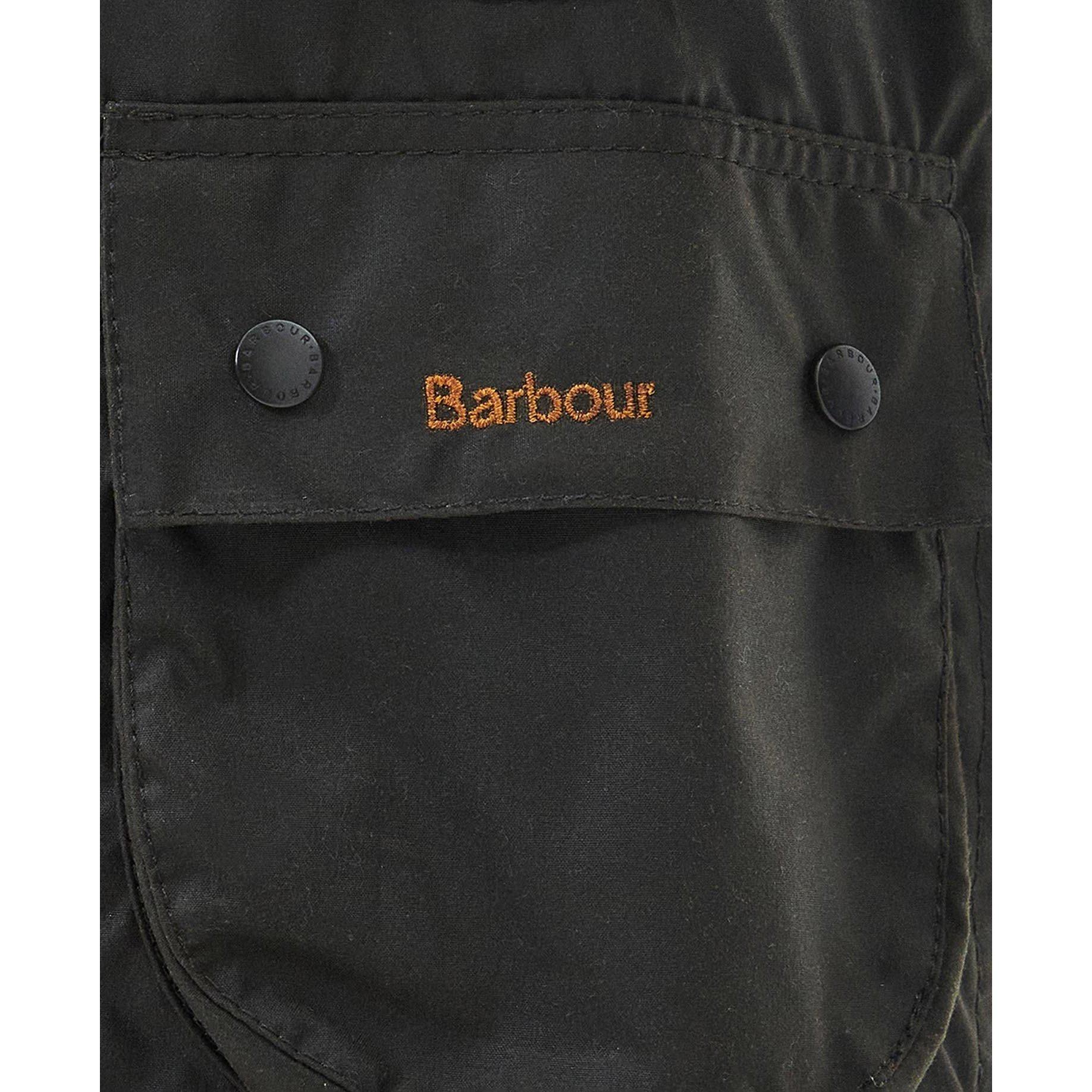 Barbour Kids' Beaufort Water Resistant Cotton Long Sleeve Wax Jacket ...