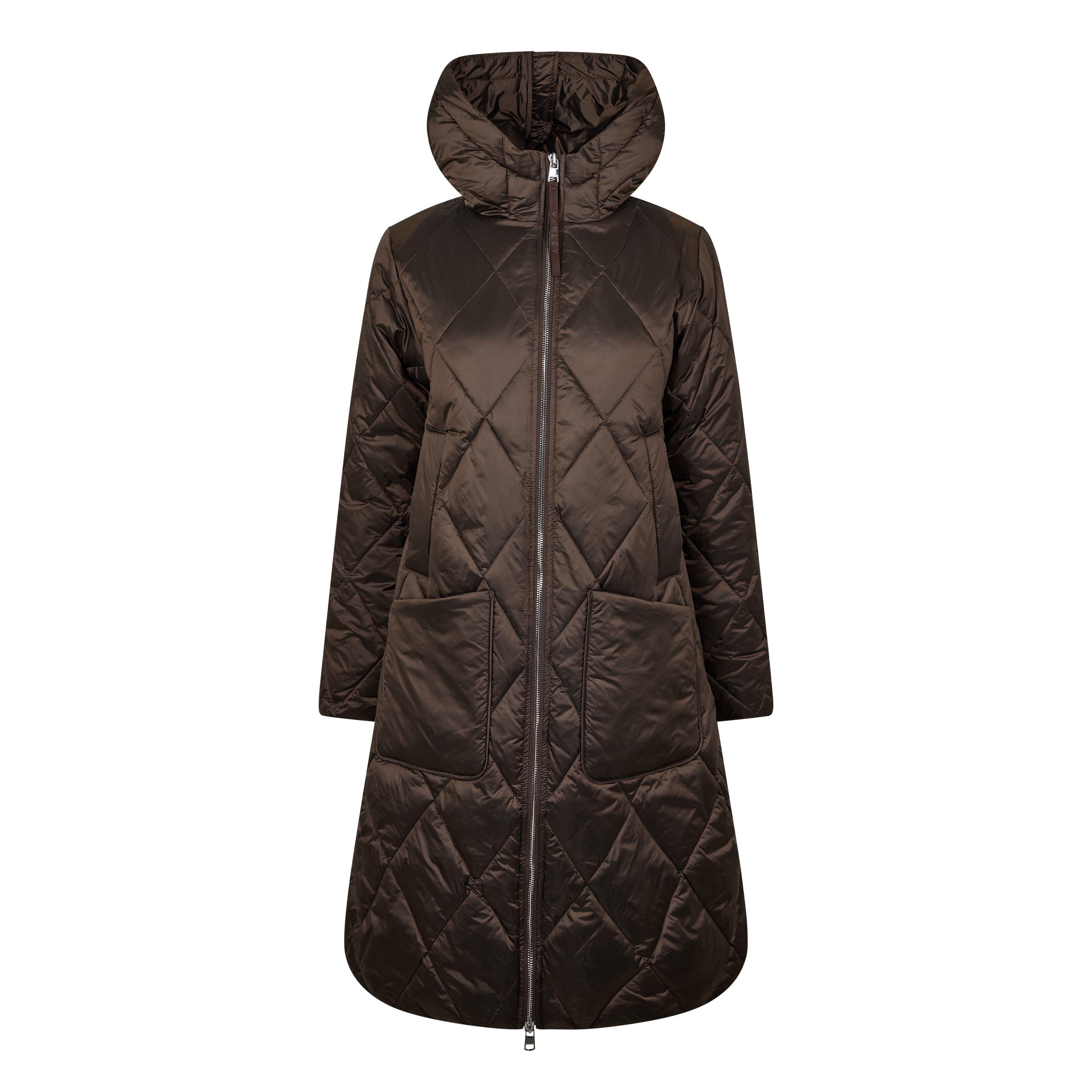 Varley | Women's Frisco Quilted Knee Length Long Sleeve Down Jacket ...