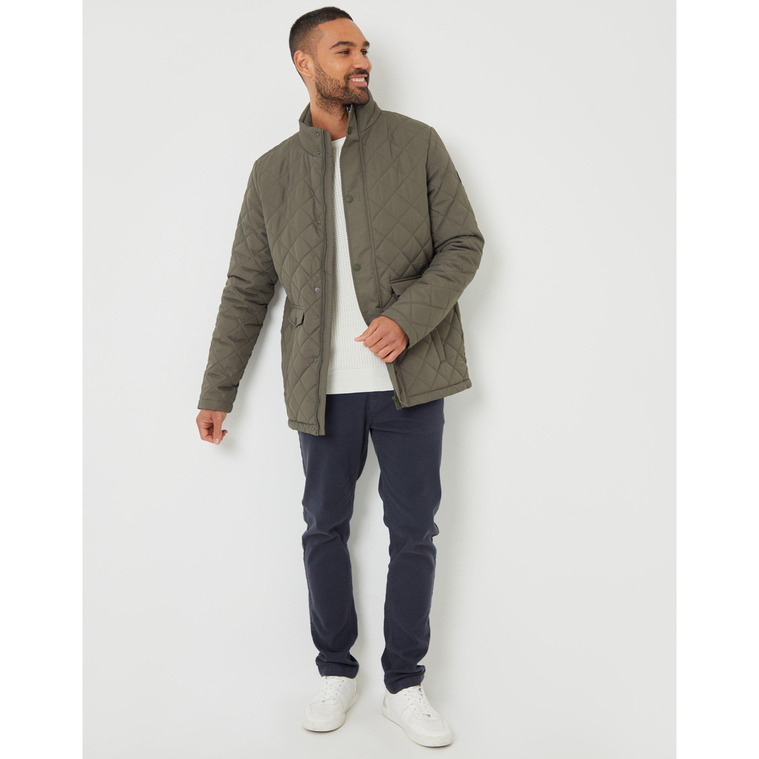 Threadbare | Funnel Neck Diamond Quilted Jacket | Quilted Jackets ...