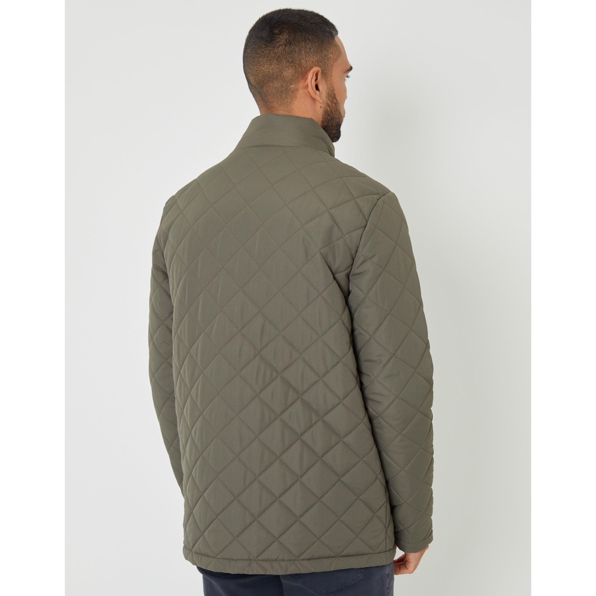 Threadbare | Funnel Neck Diamond Quilted Jacket | Quilted Jackets ...