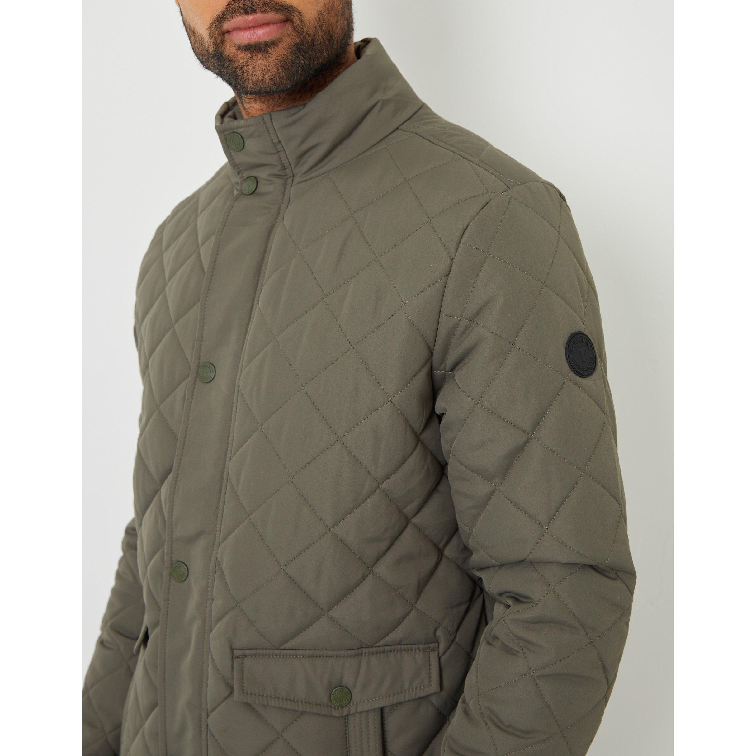 Threadbare | Funnel Neck Diamond Quilted Jacket | Quilted Jackets ...
