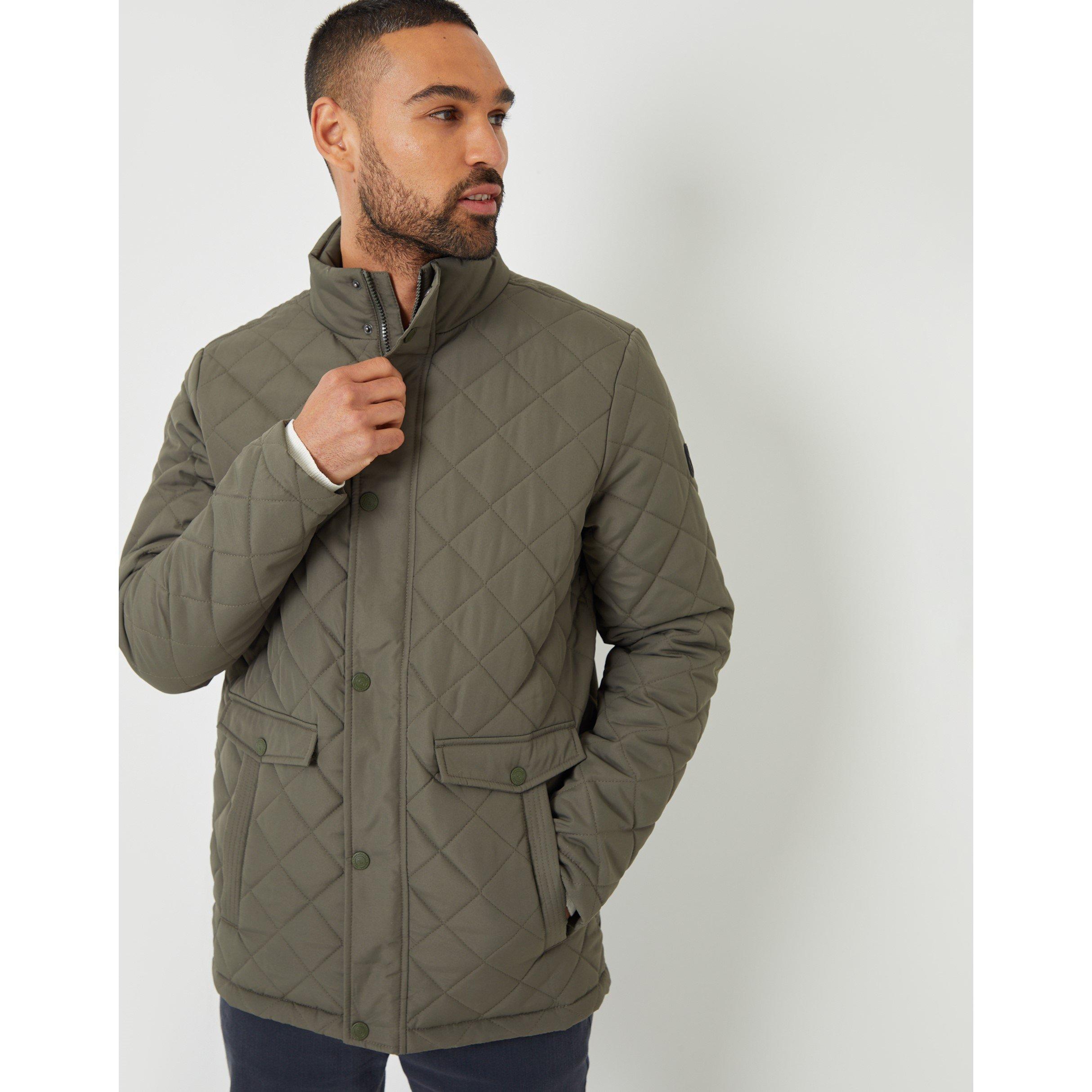 Threadbare | Funnel Neck Diamond Quilted Jacket | Quilted Jackets ...