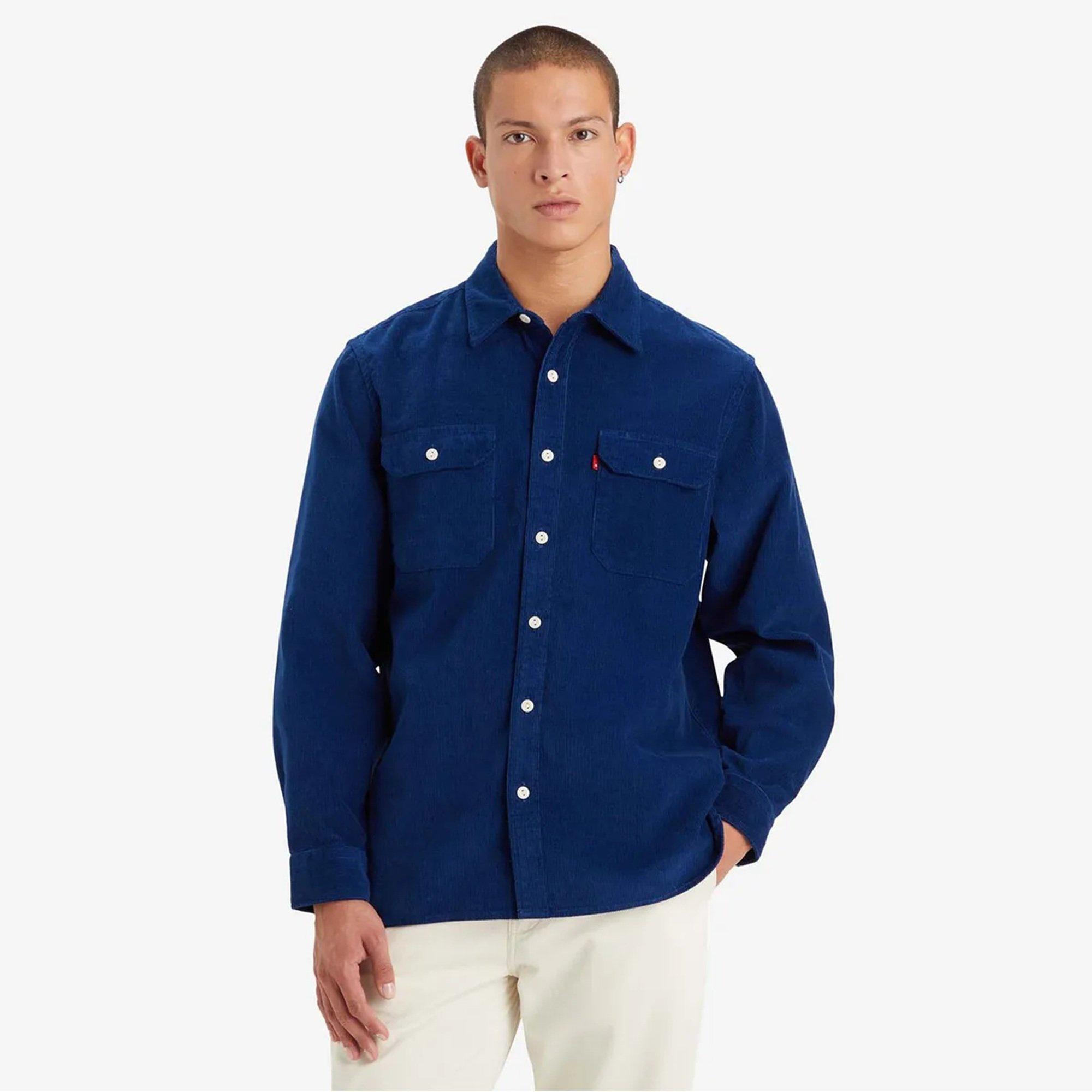 Levis Men's Jackson Worker Estate Blue Overshirt | Sports Direct