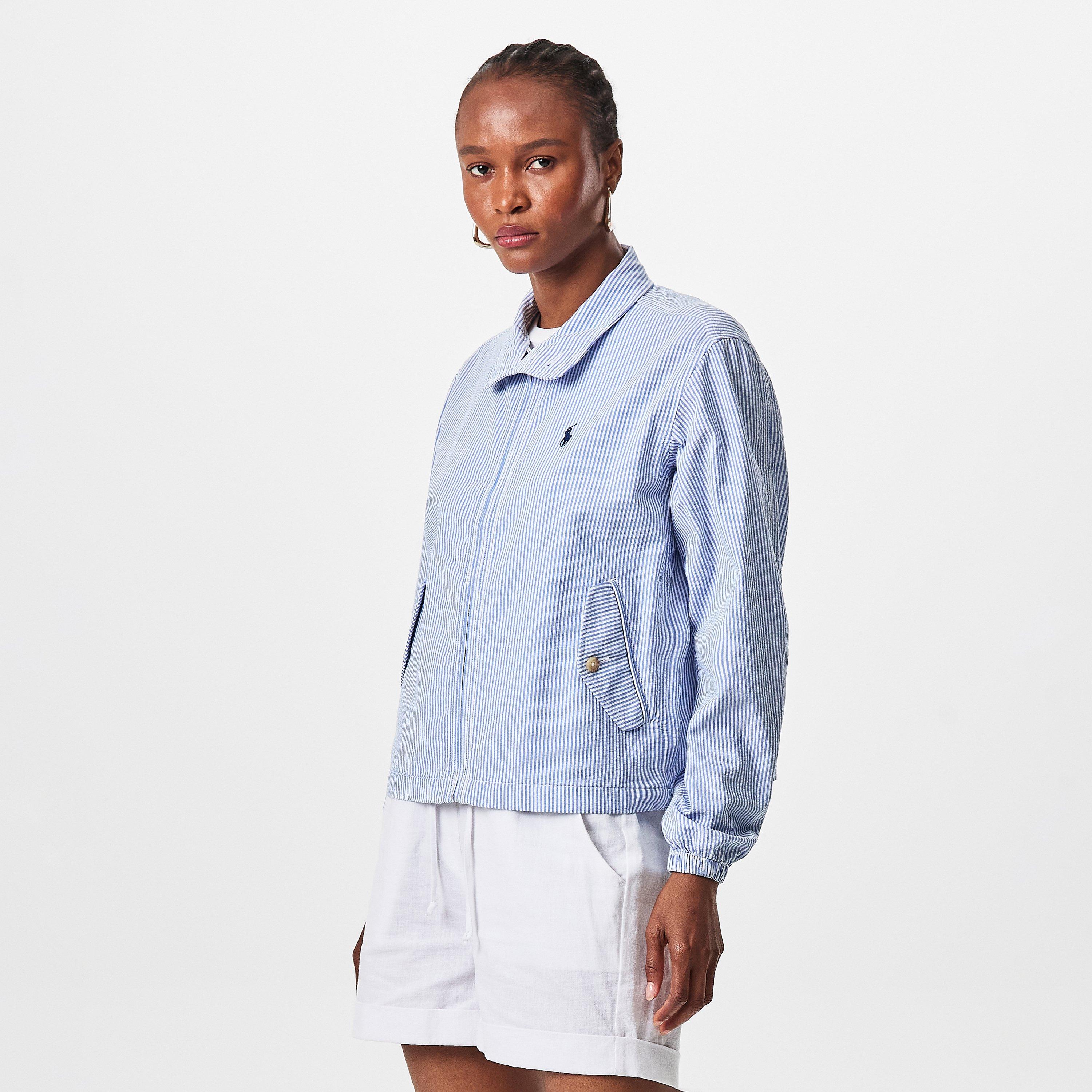 Polo Ralph Lauren | Women's Seersucker Cotton Long Sleeve Windbreaker ...