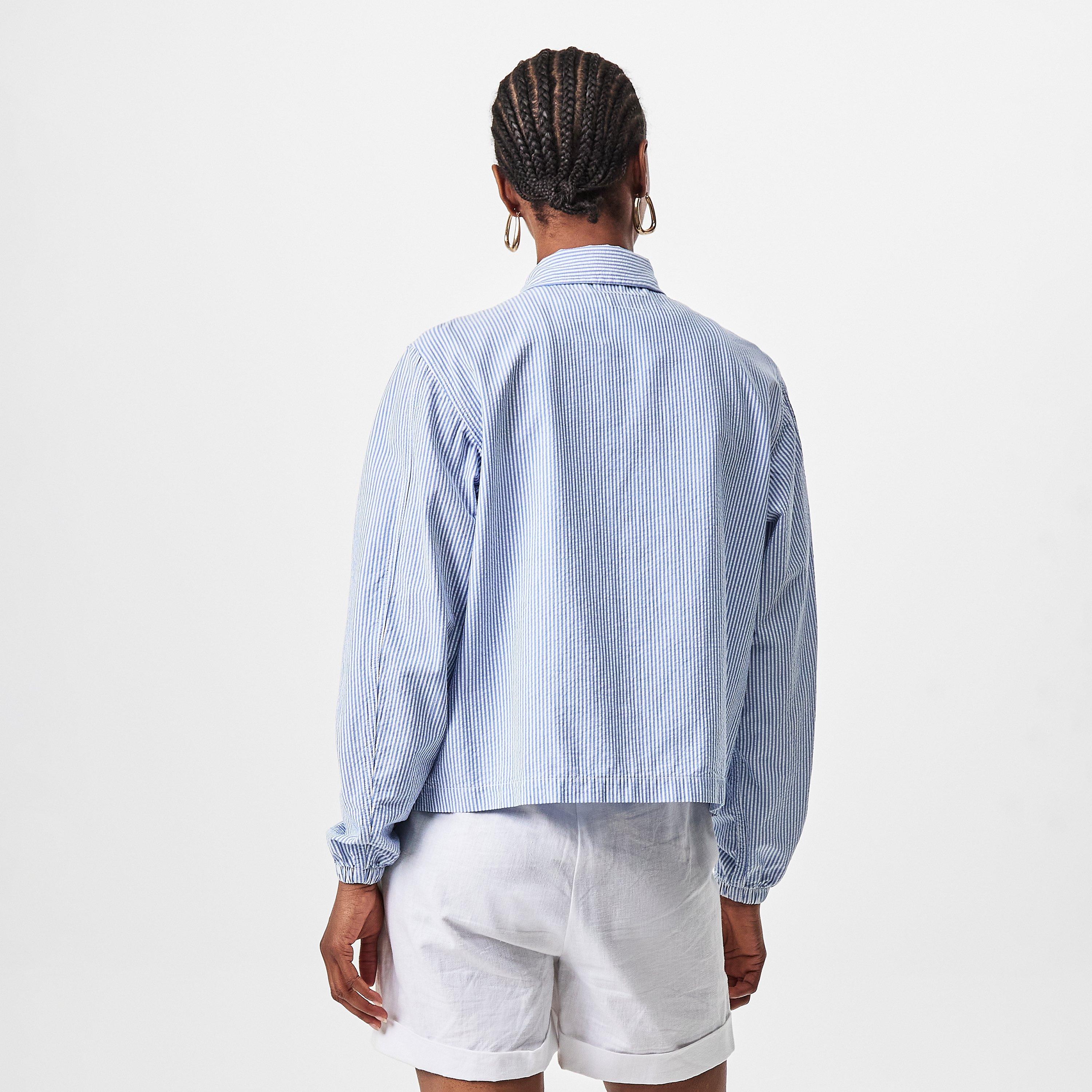 Polo Ralph Lauren | Women's Seersucker Cotton Long Sleeve Windbreaker ...