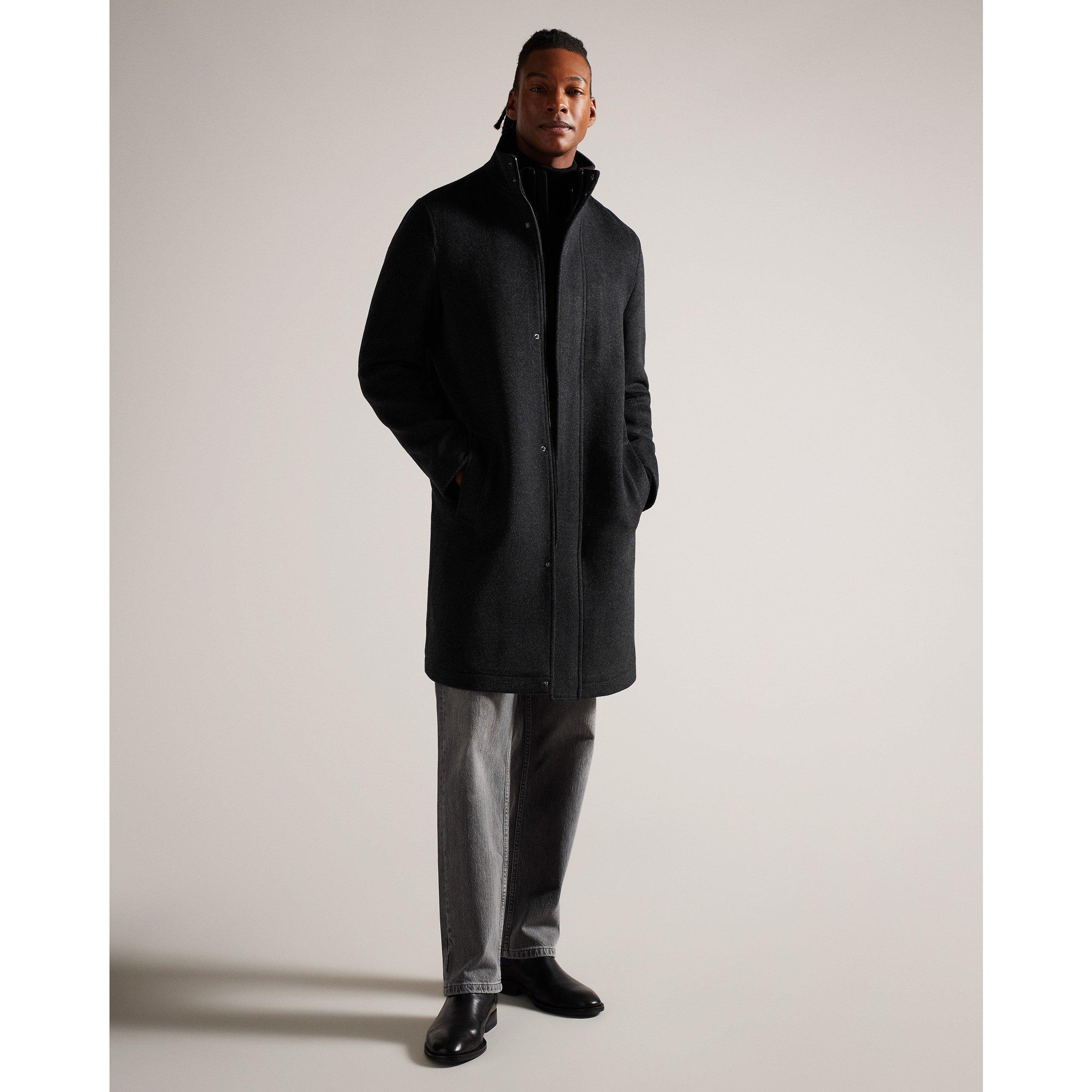 Ted Baker Men's Funnel Neck Overcoat | Sports Direct